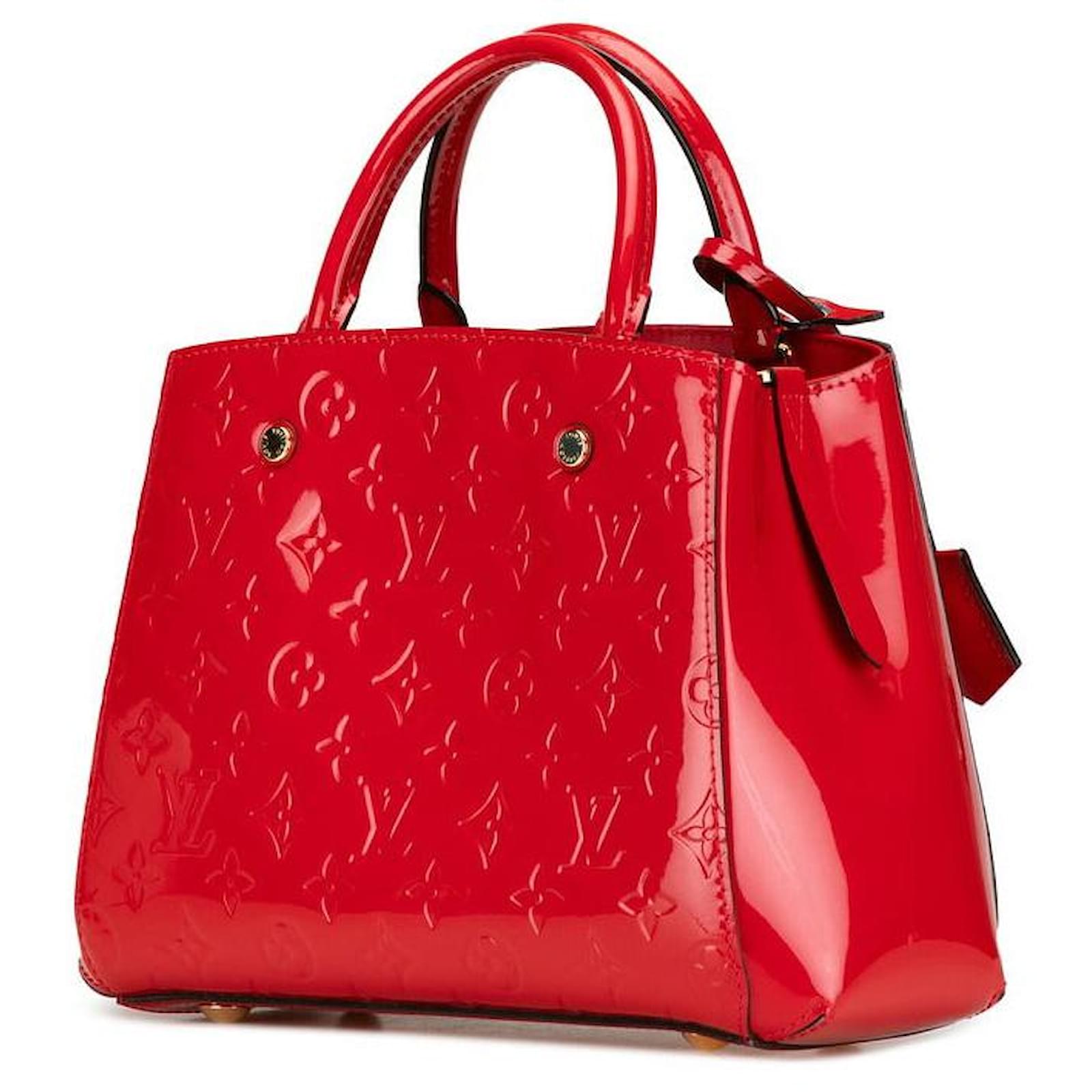 Louis Vuitton Montaigne BB Patent Leather Handbag Red ref.2008900 ...