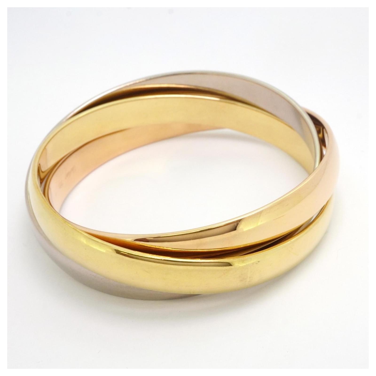Cartier Trinity Bangle in 18K Gold White gold Yellow gold Pink gold ref ...