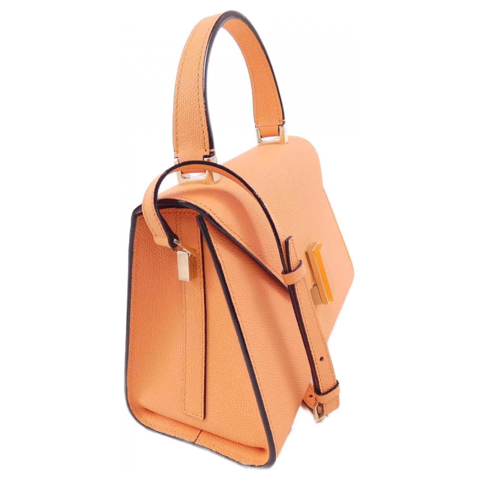 Valextra Orange Leather Handbag ref.JC2016244 (Sold) - Joli Closet
