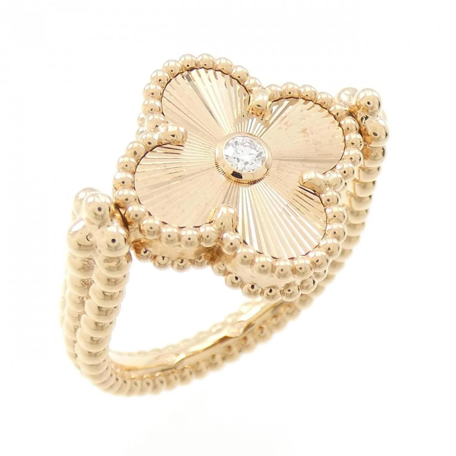 Van Cleef & Arpels Vintage Alhambra Reversible Ring Pink gold ref ...