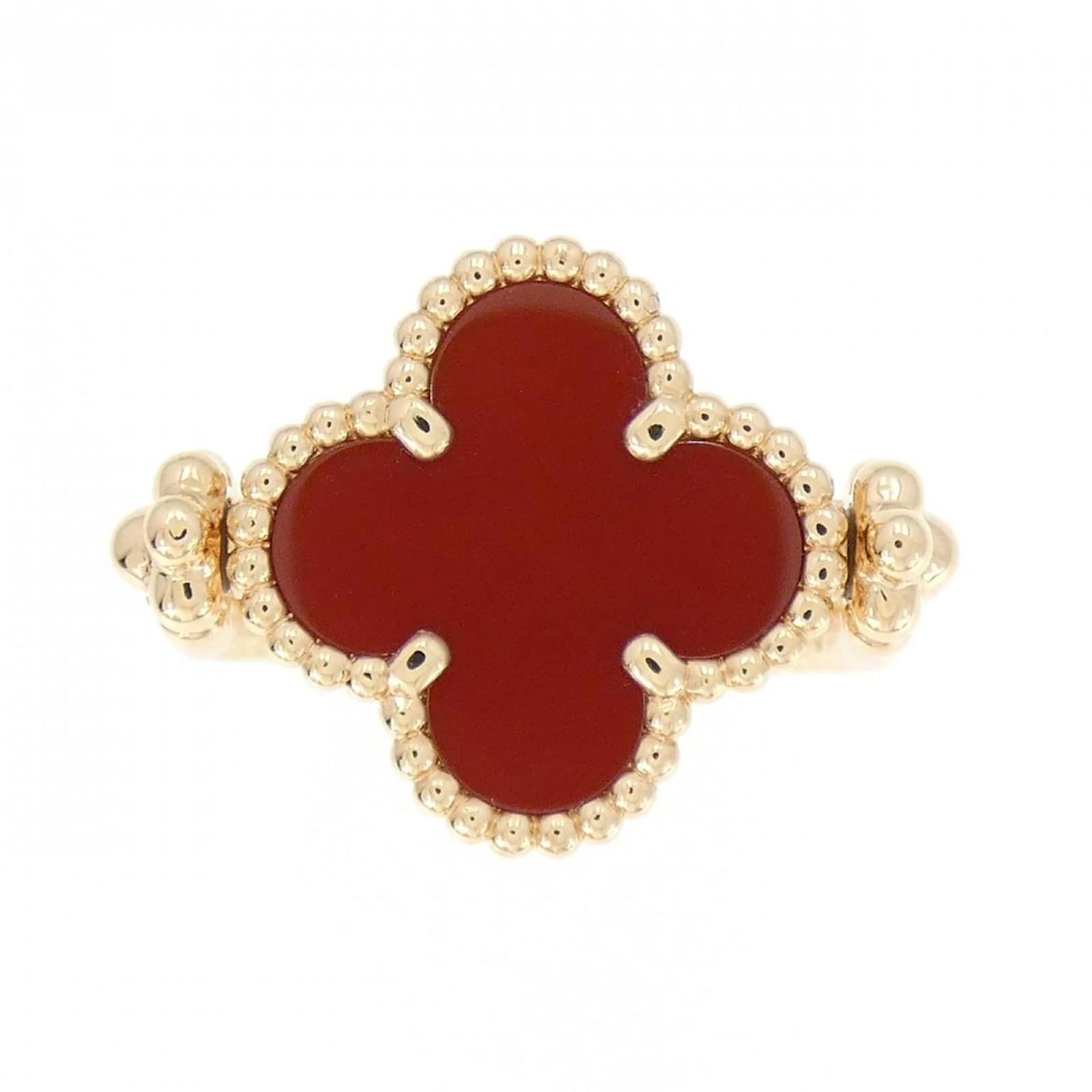 Van Cleef & Arpels Vintage Alhambra Reversible Ring Pink gold ref ...