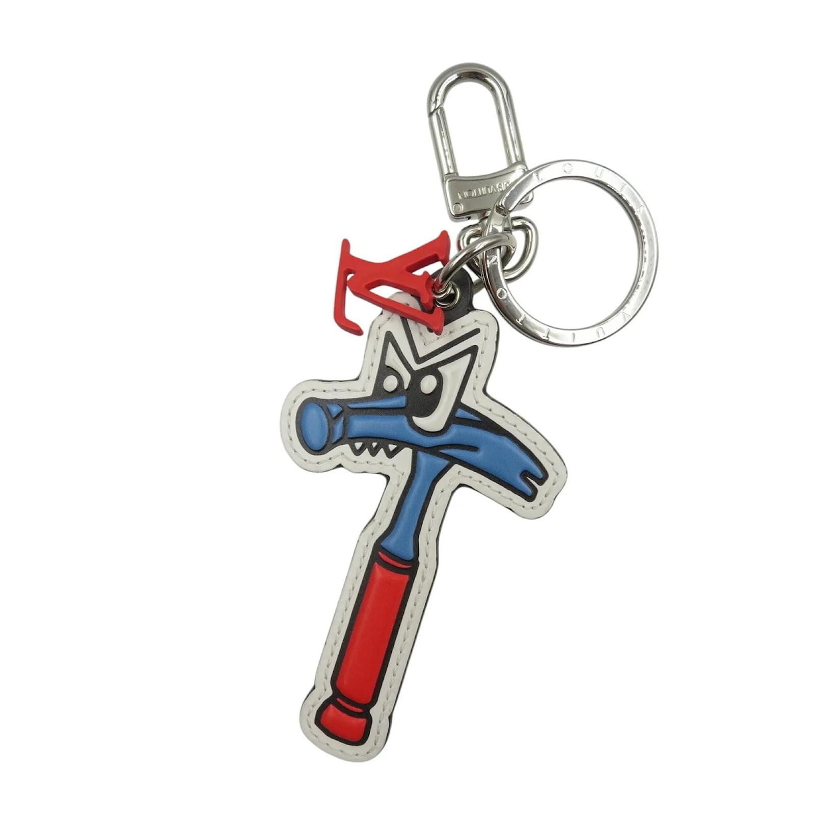 Louis Vuitton LV Comic Portocle Hammer Keychain White Red Blue Metal ...