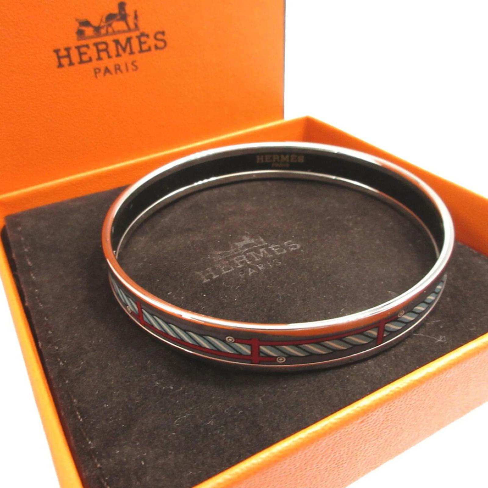 Hermès Hermes Light Blue and Silver Charm Bracelet Silvery Metal ref ...