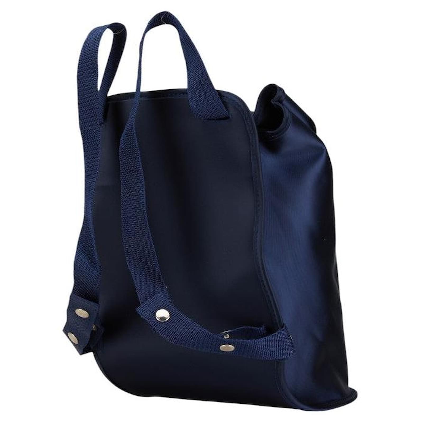 Hermès Hermes Nylon Sherpa Backpack Navy Blue Cloth ref.2021722 - Joli ...
