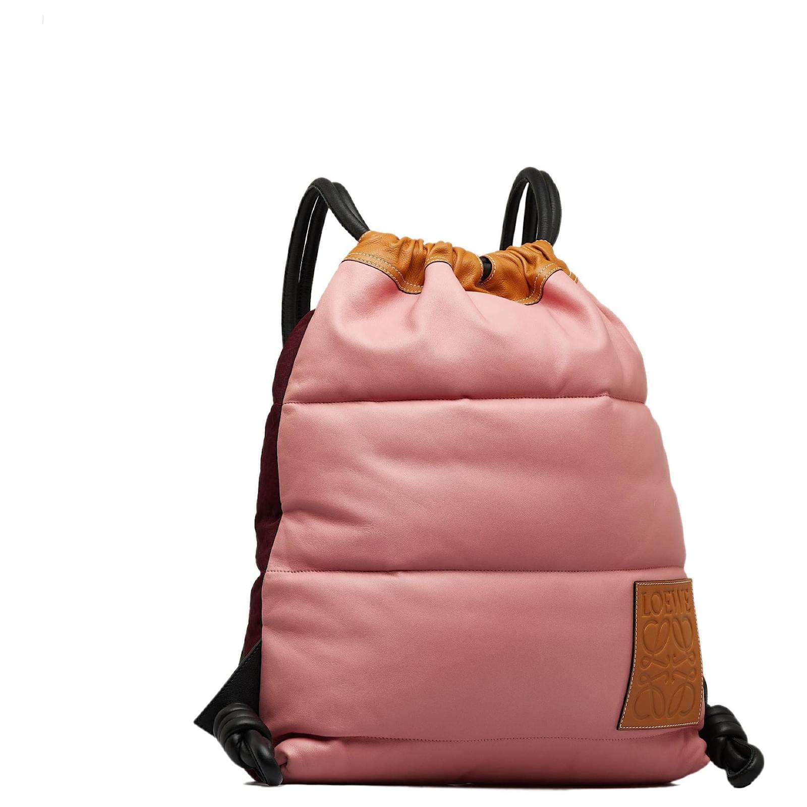 LOEWE Nappa Yago Puffy Backpack Pink Leather ref.2025817 - Joli Closet