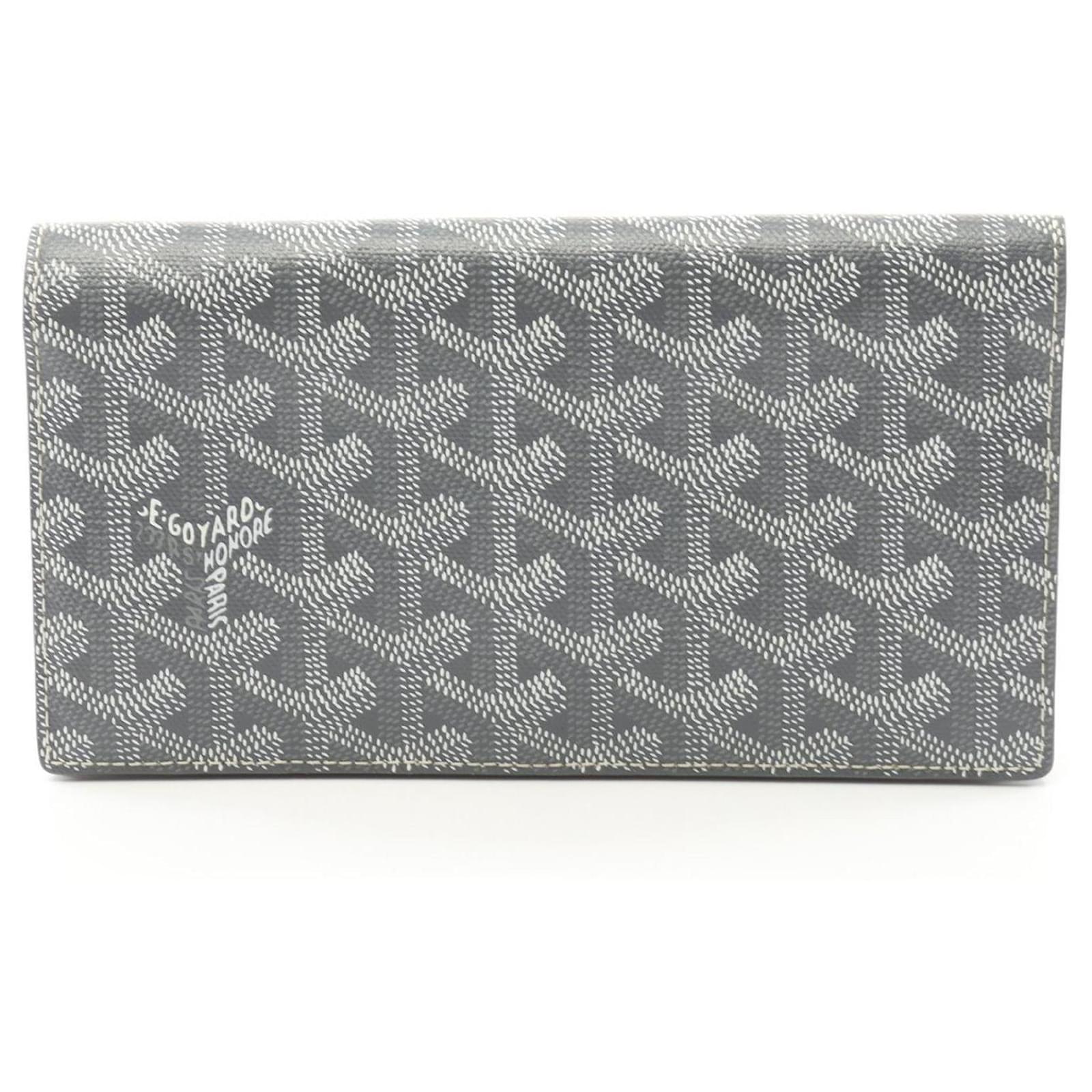Goyard Richelieu Bi-fold Long Wallet Brown White Cloth Plastic ref ...