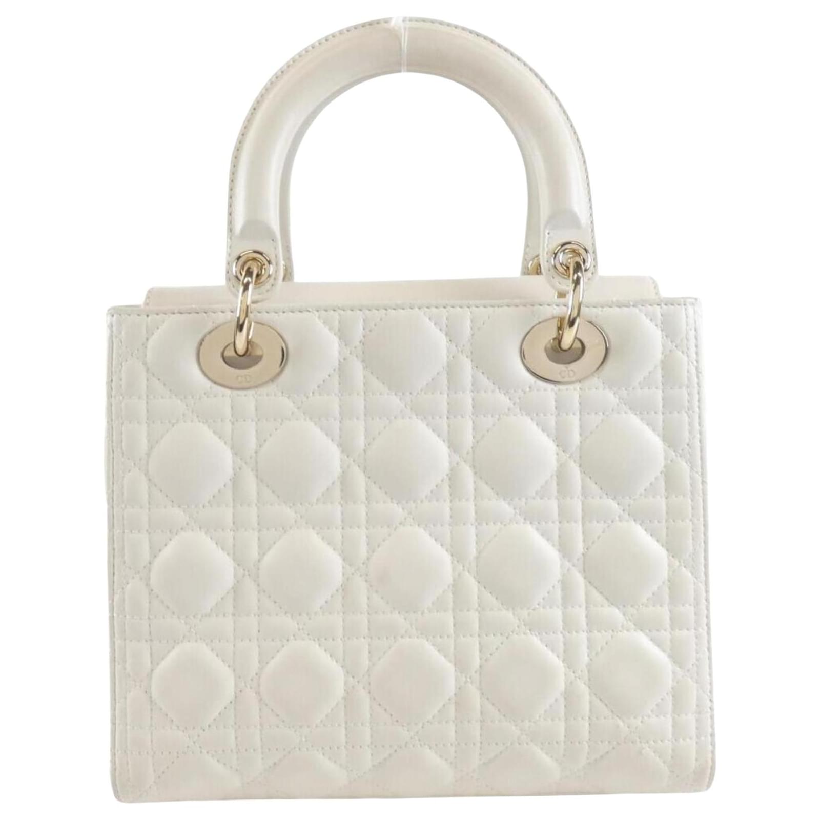 Dior Lady Dior White Leather ref.2050102 - Joli Closet