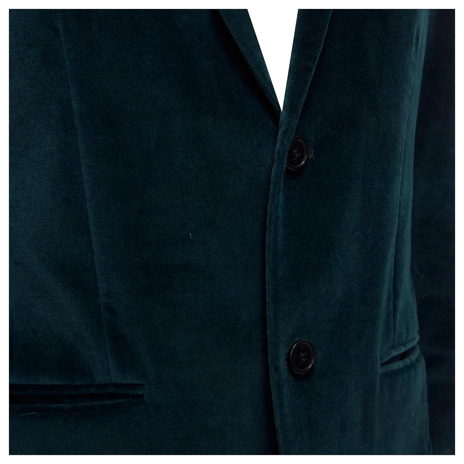 Kenzo Cotton Velvet Plus Fit Single Breasted Blazer Green ref.2063374 ...