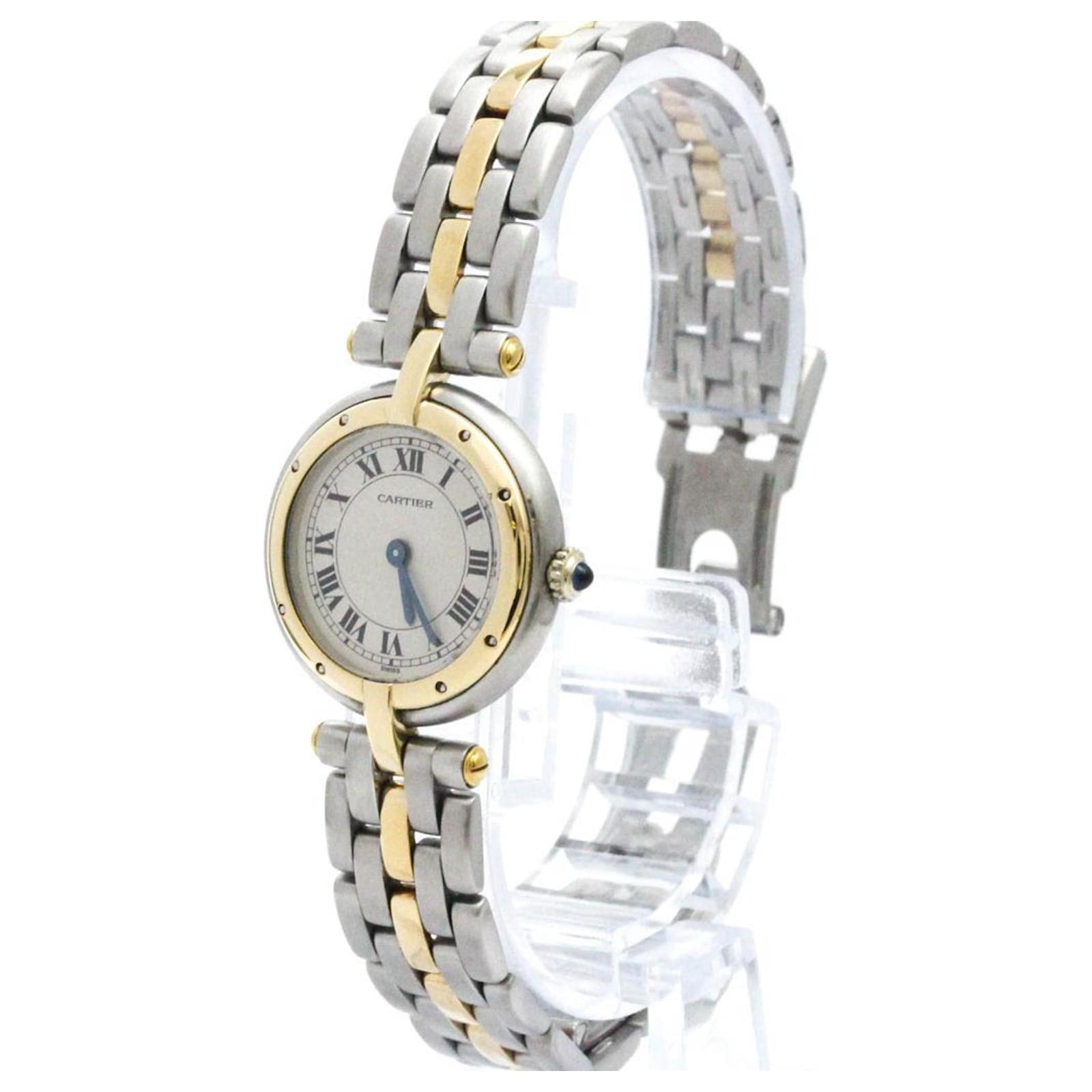 Cartier Panthere Round 2 Row 18K Gold Steel Ladies Watch ref.2082740 ...