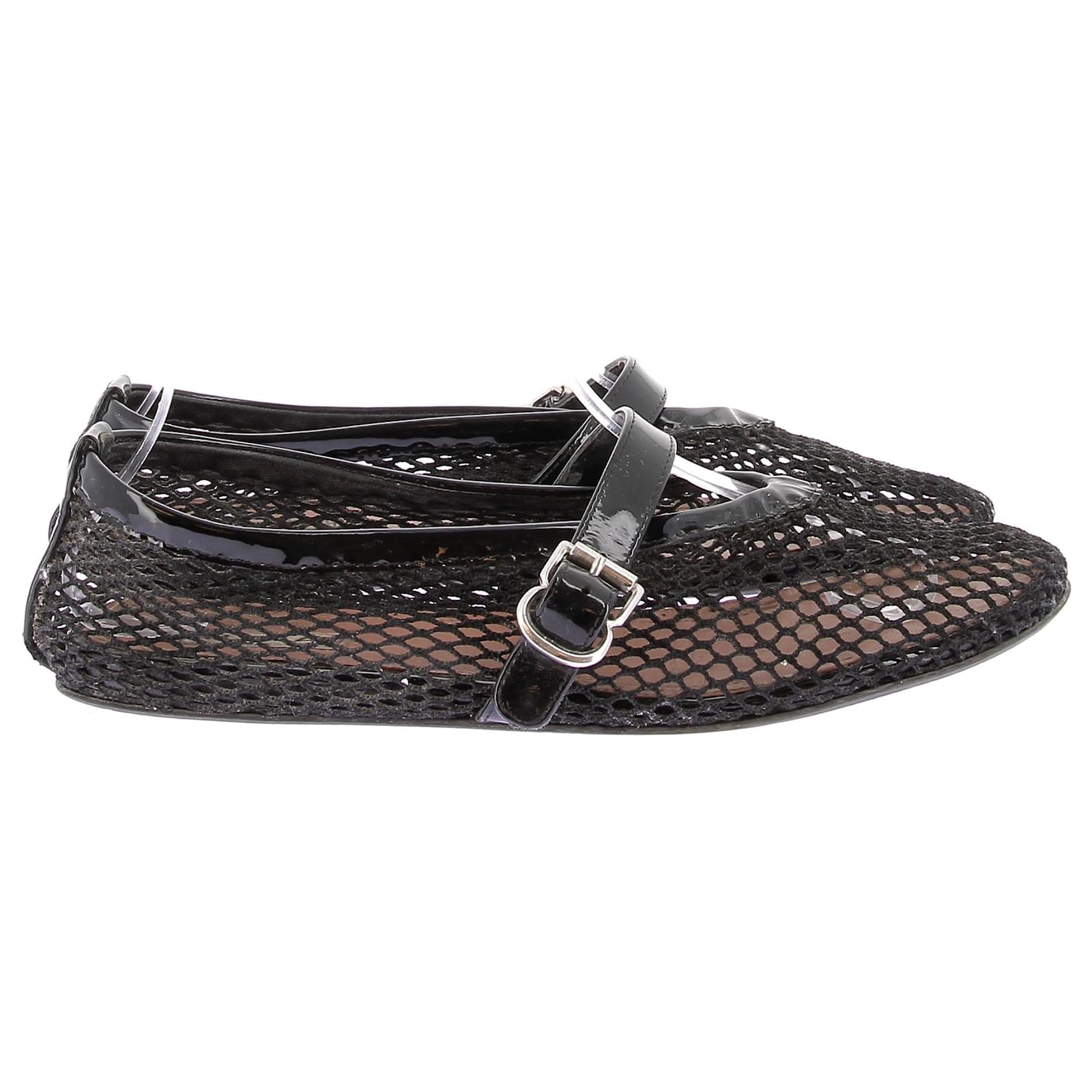 Alaïa ALAIA Flats T.EU 38 Leather Black ref.2097818 - Joli Closet