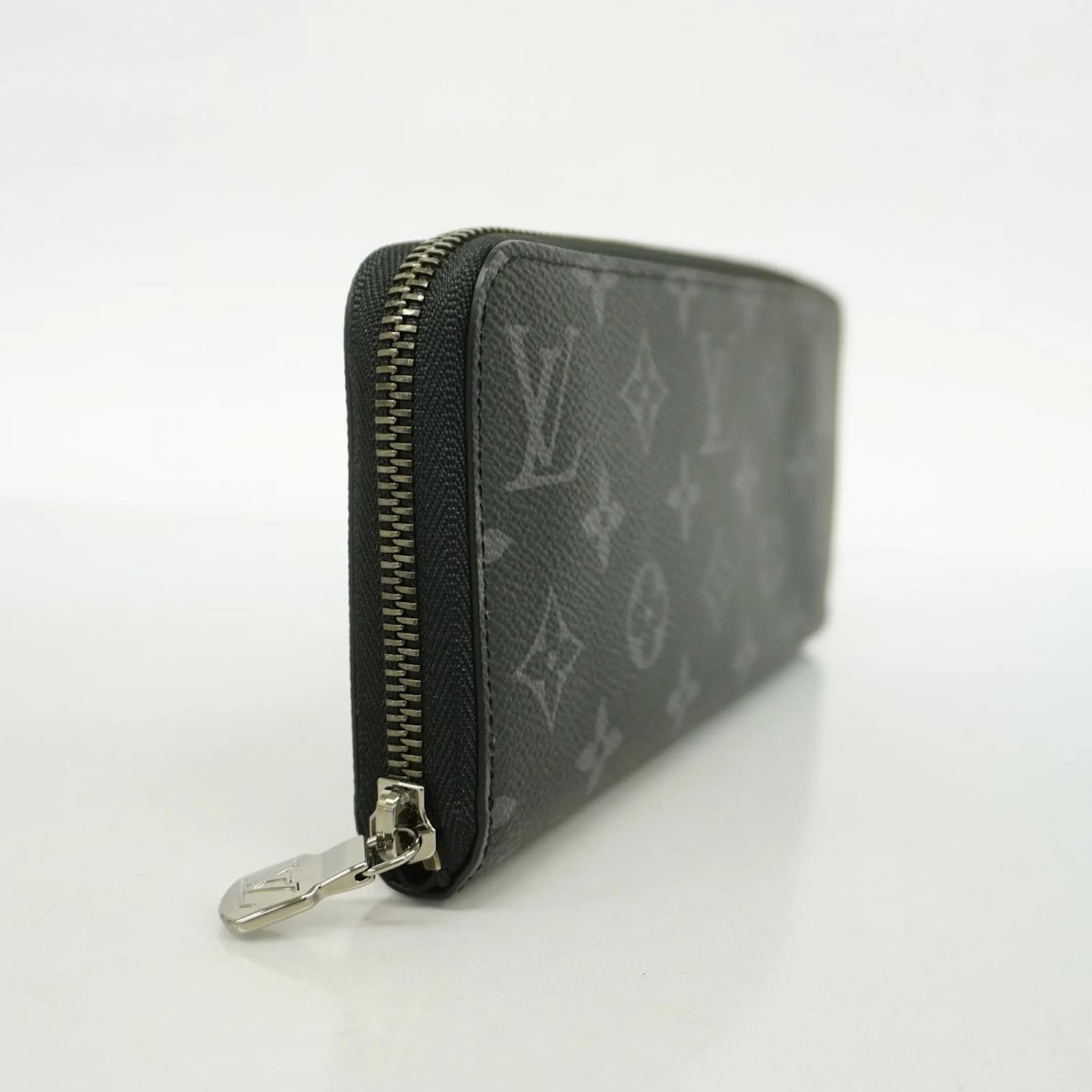 Zippy Louis Vuitton Long Wallet Monogram Eclipse Brown Black ref ...