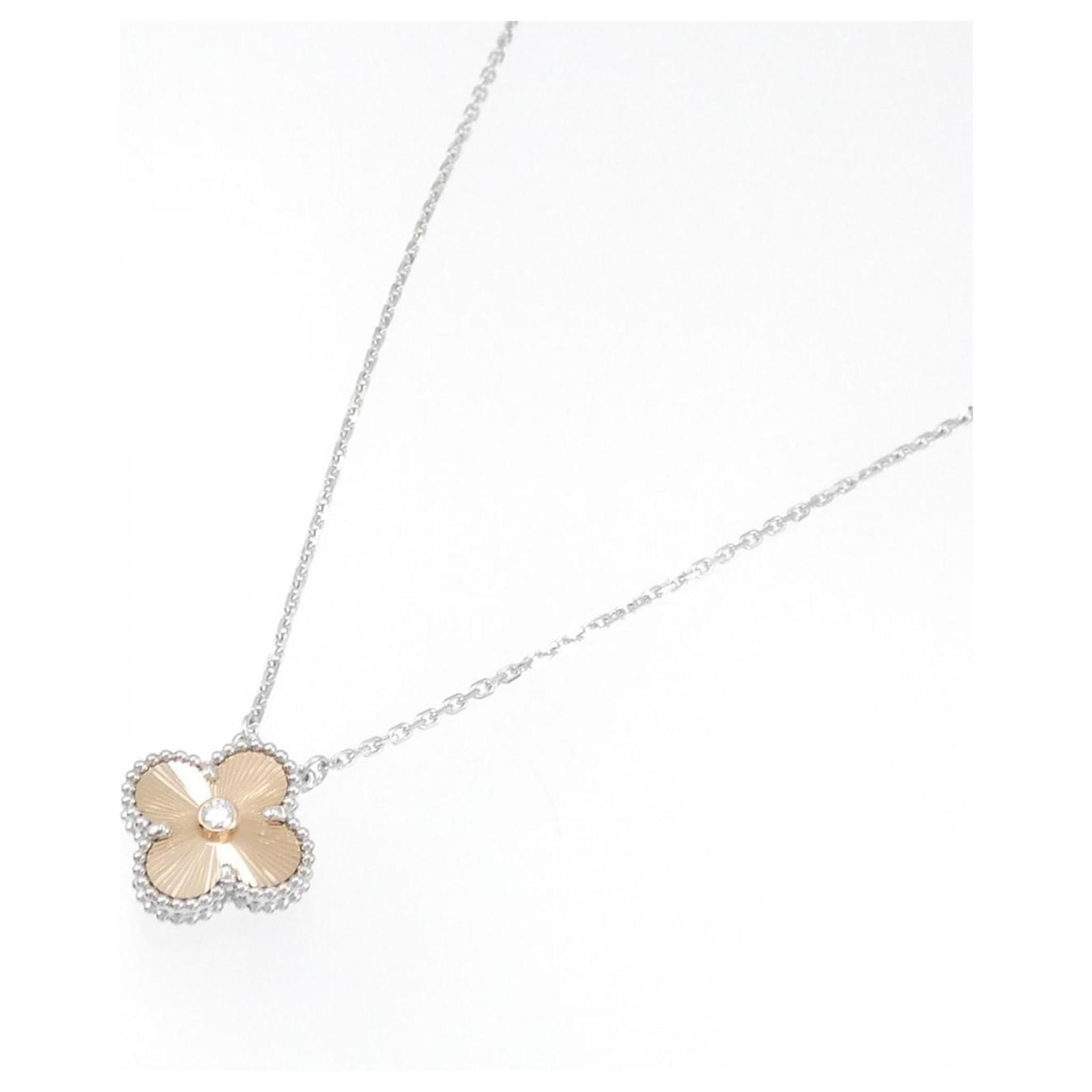 Vintage Alhambra Halskette von Van Cleef & Arpels Golden Weißgold ...