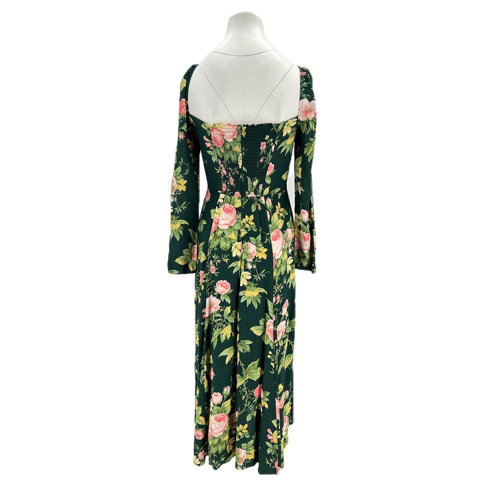 REFORMATION Dresses T.US 4 Viscose Green ref.2131393 - Joli Closet