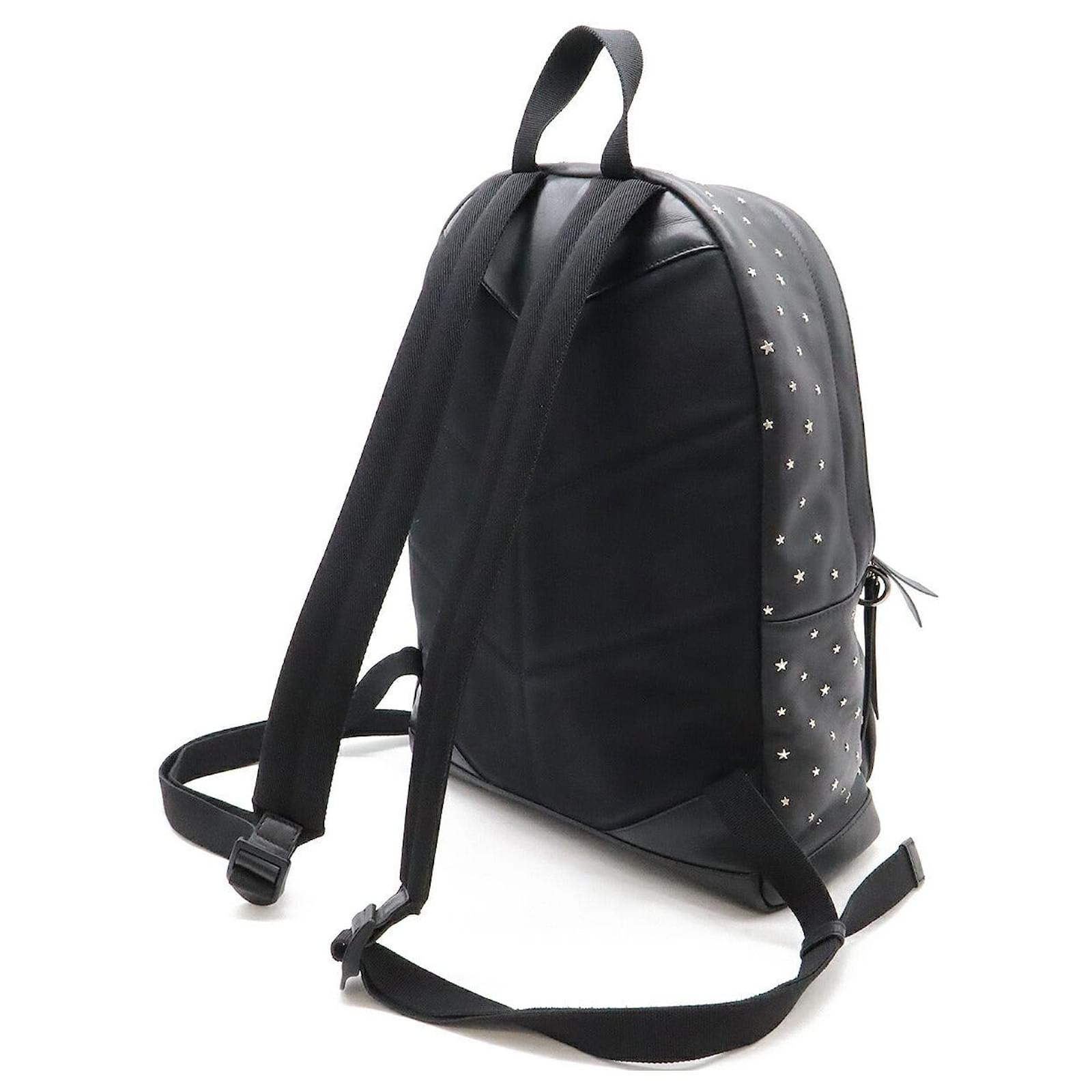 Jimmy Choo Wilmer Leather Studded Backpack Black ref.2133581 - Joli Closet