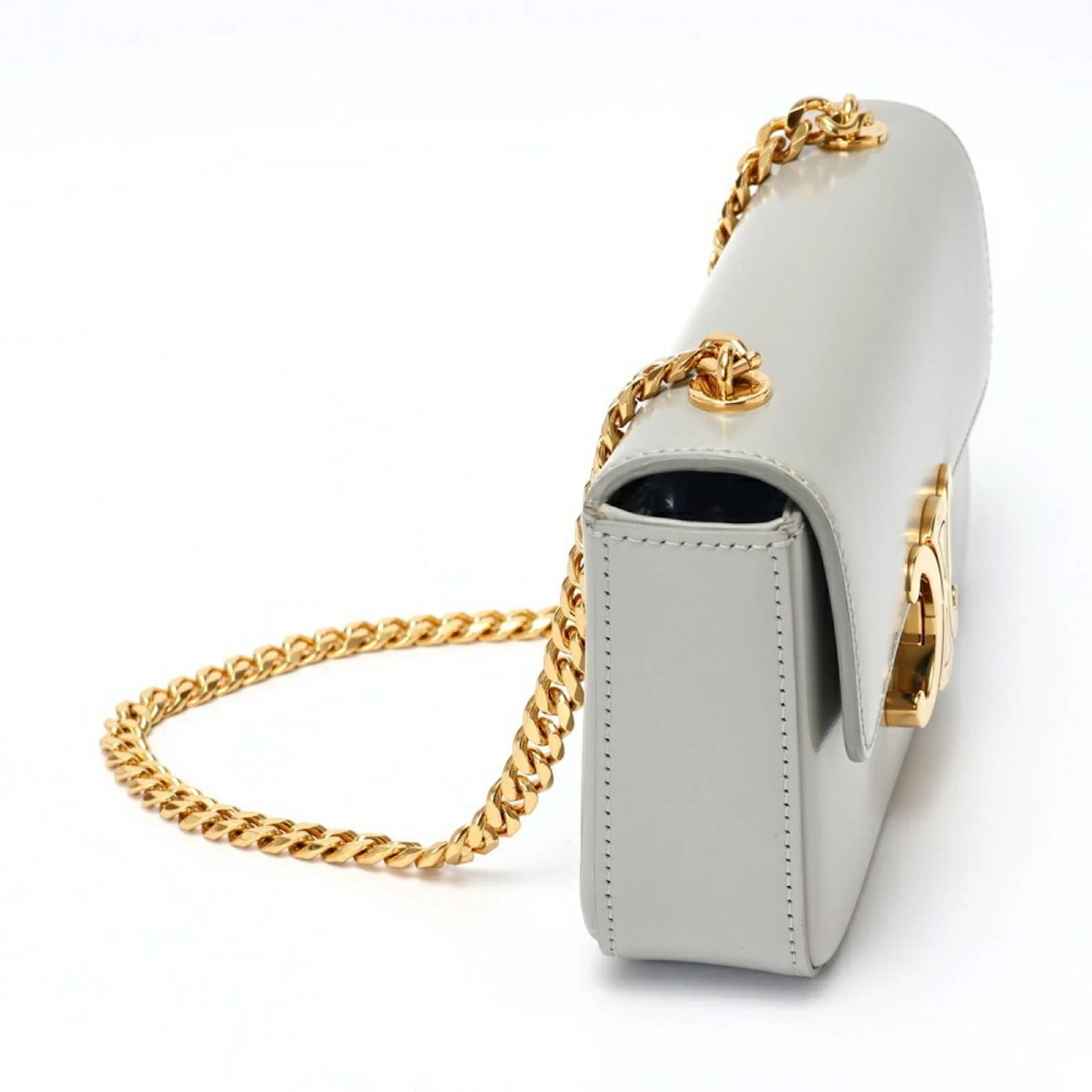 Céline Celine Triomphe Chain Shoulder Bag Brown Leather ref.2139173 ...