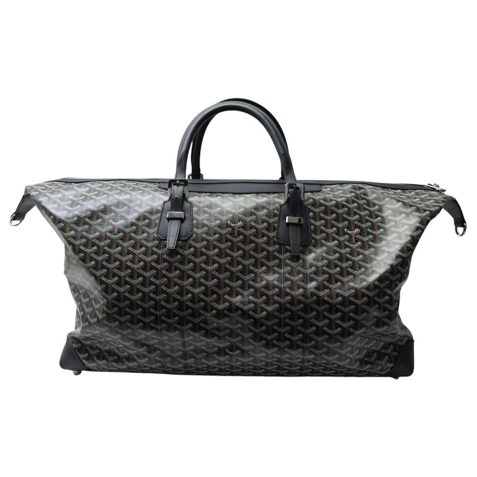 NEW GOYARD BOEING 55 48H WEEKEND BAG IN BLACK CANVAS & LEATHER TRAVEL ...