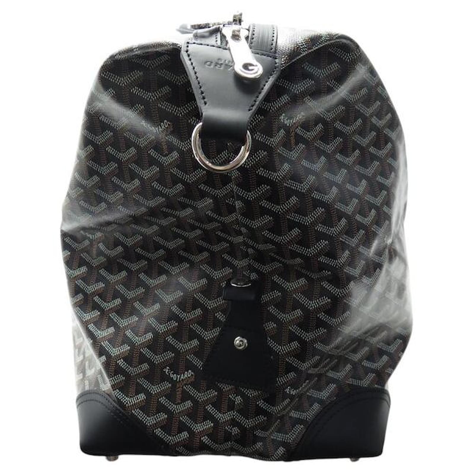 NEW GOYARD BOEING 55 48H WEEKEND BAG IN BLACK CANVAS & LEATHER TRAVEL ...