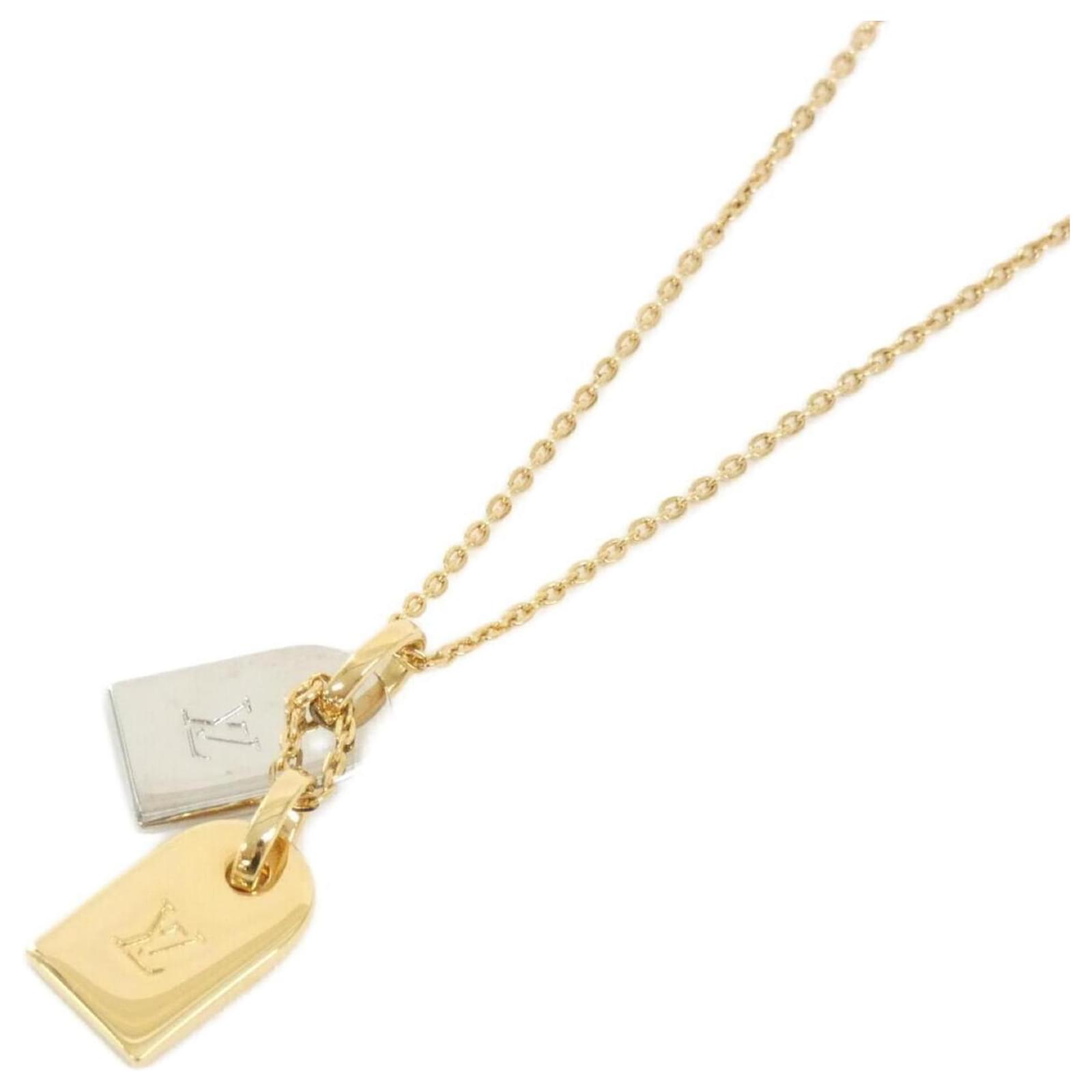 Louis Vuitton Necklace Nanogram M63141 Silvery Golden ref.2172800 ...