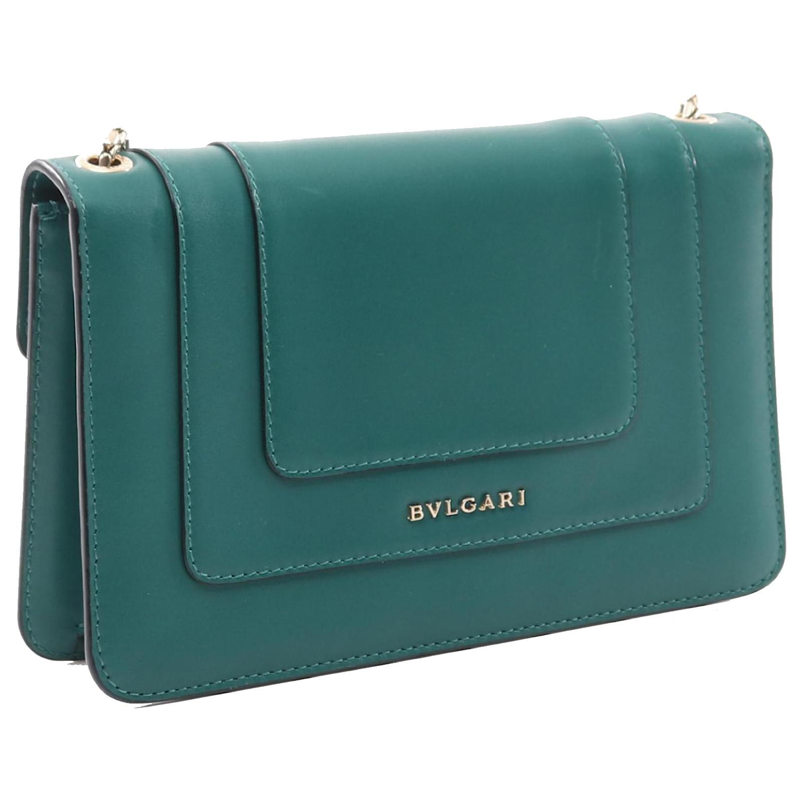 Bulgari Bvlgari Green Leather Serpenti Forever Crossbody Pony-style ...