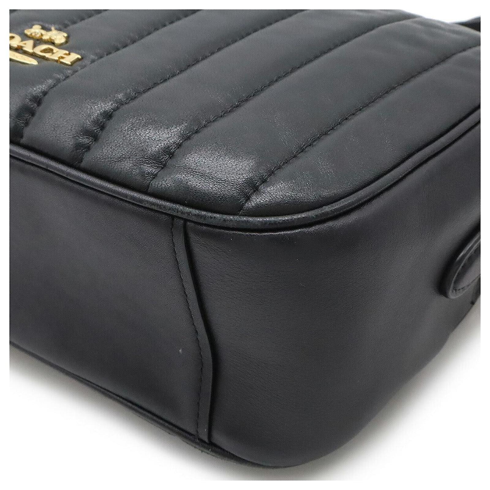 Coach Leather Puffy Linear Jess Crossbody Bag Black Pony-style calfskin ...