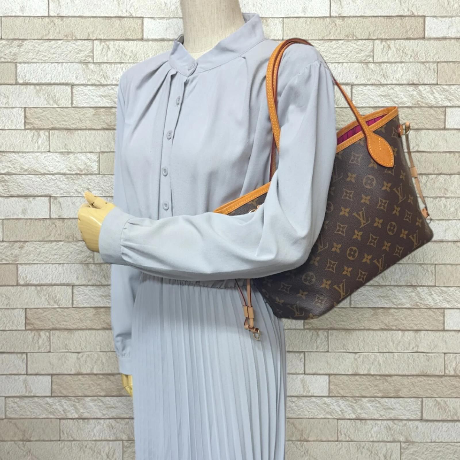 Louis Vuitton Neverfull PM Monogram Tote Bag Brown Patent leather ref ...