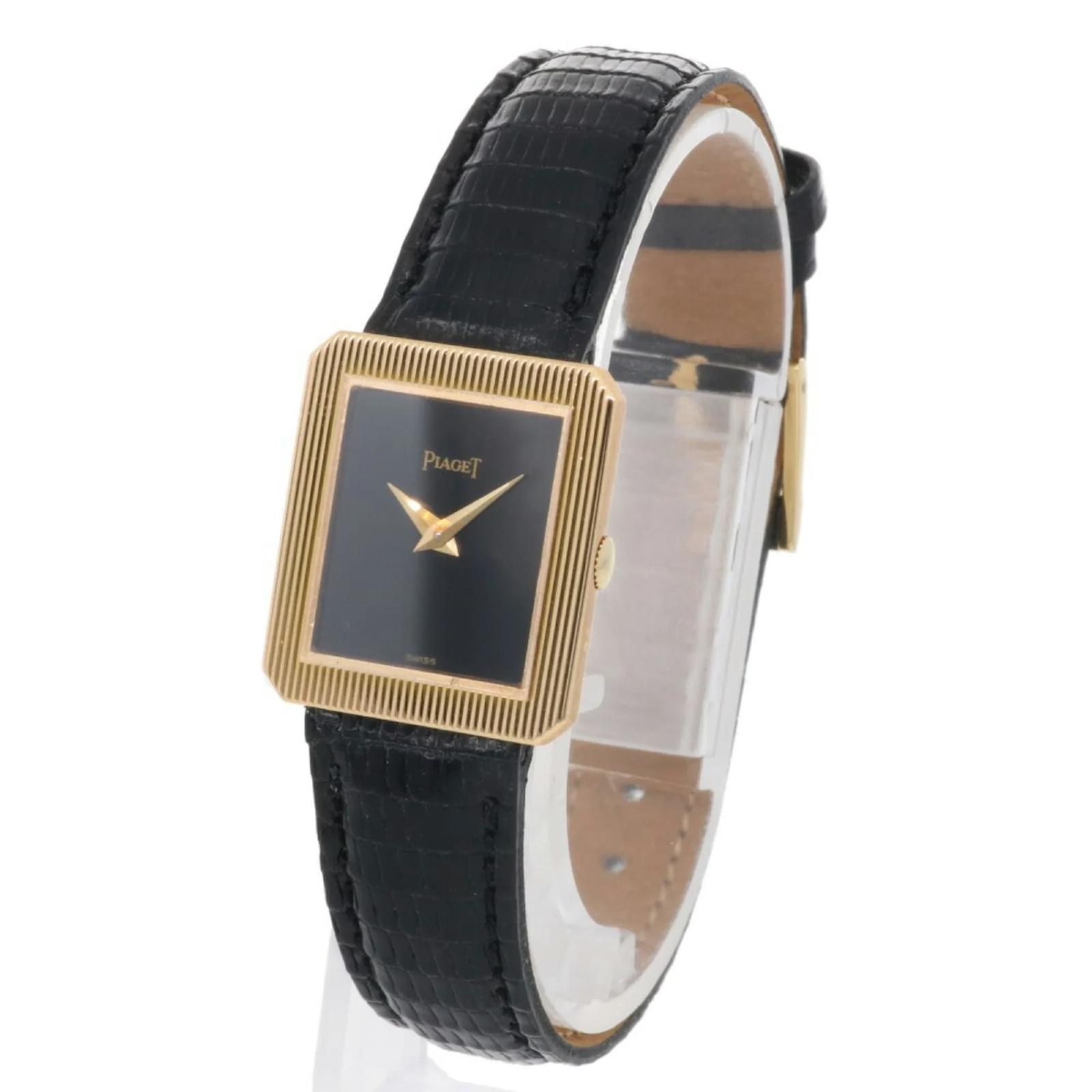 Piaget Protocol 18K Manual Winding Wristwatch Black Yellow ref.2206741 ...