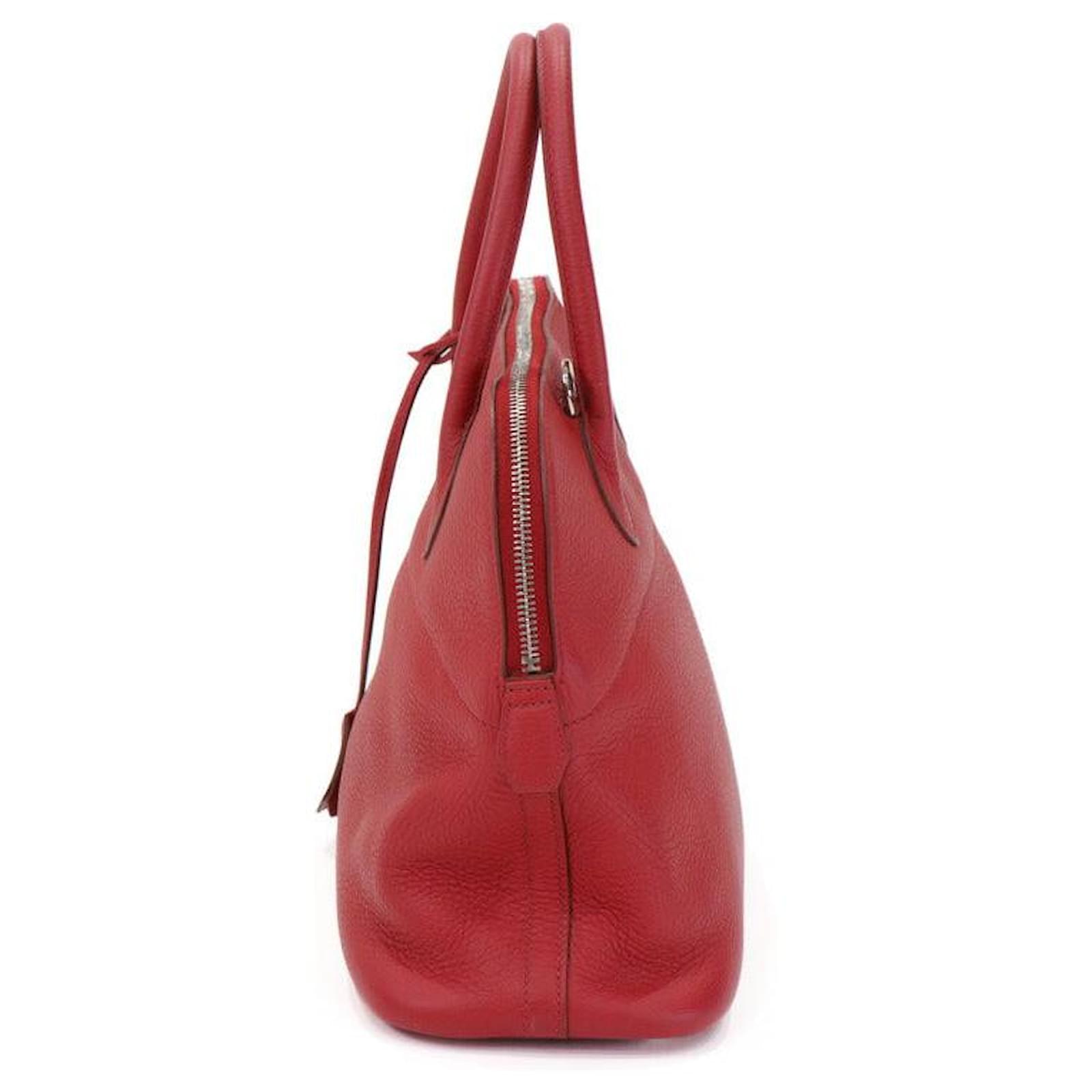 Hermès Hermes Bolide 31 Leather Handbag Red Pony-style calfskin ref ...