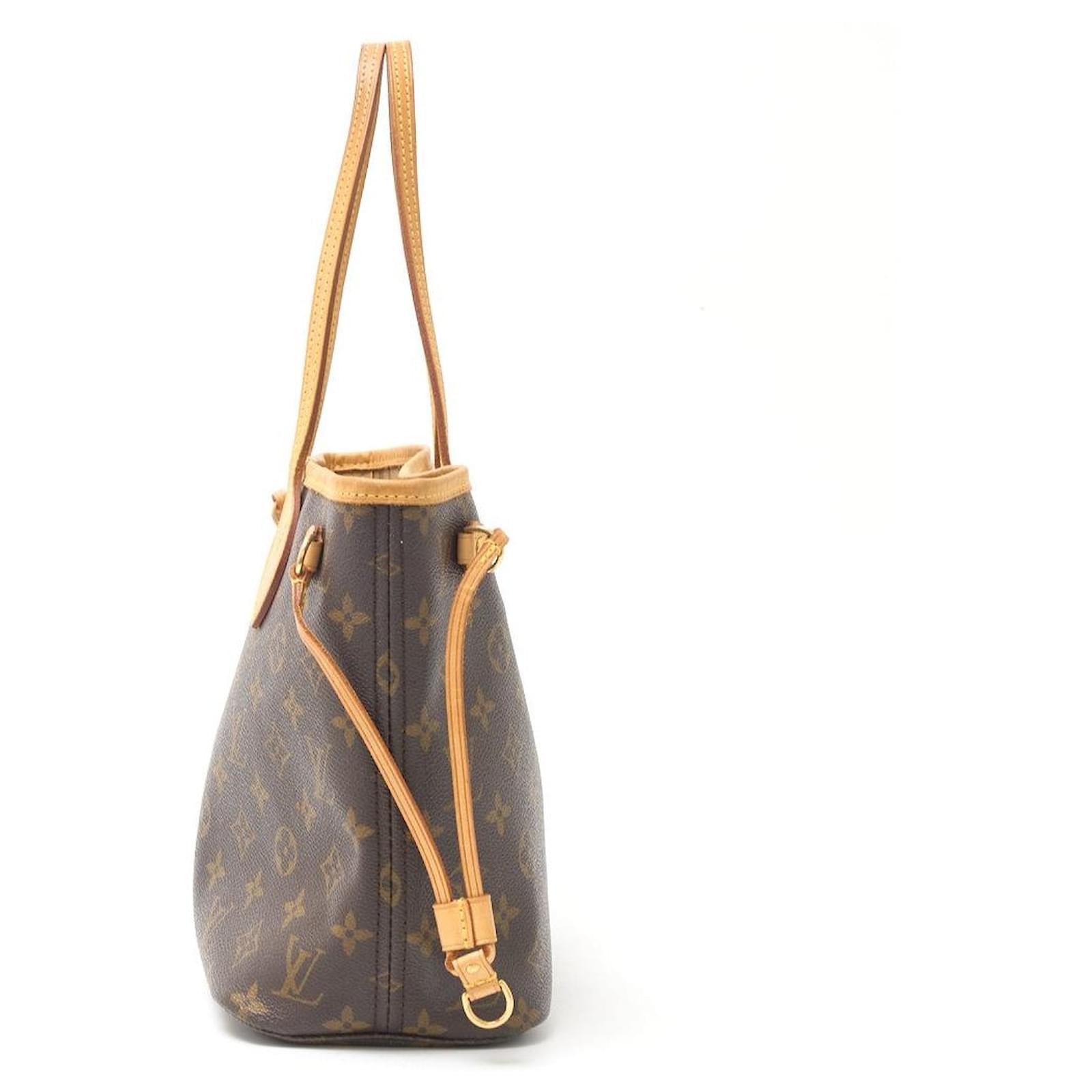 Louis Vuitton Neverfull PM Monogram Leather Tote Brown Cloth ref ...