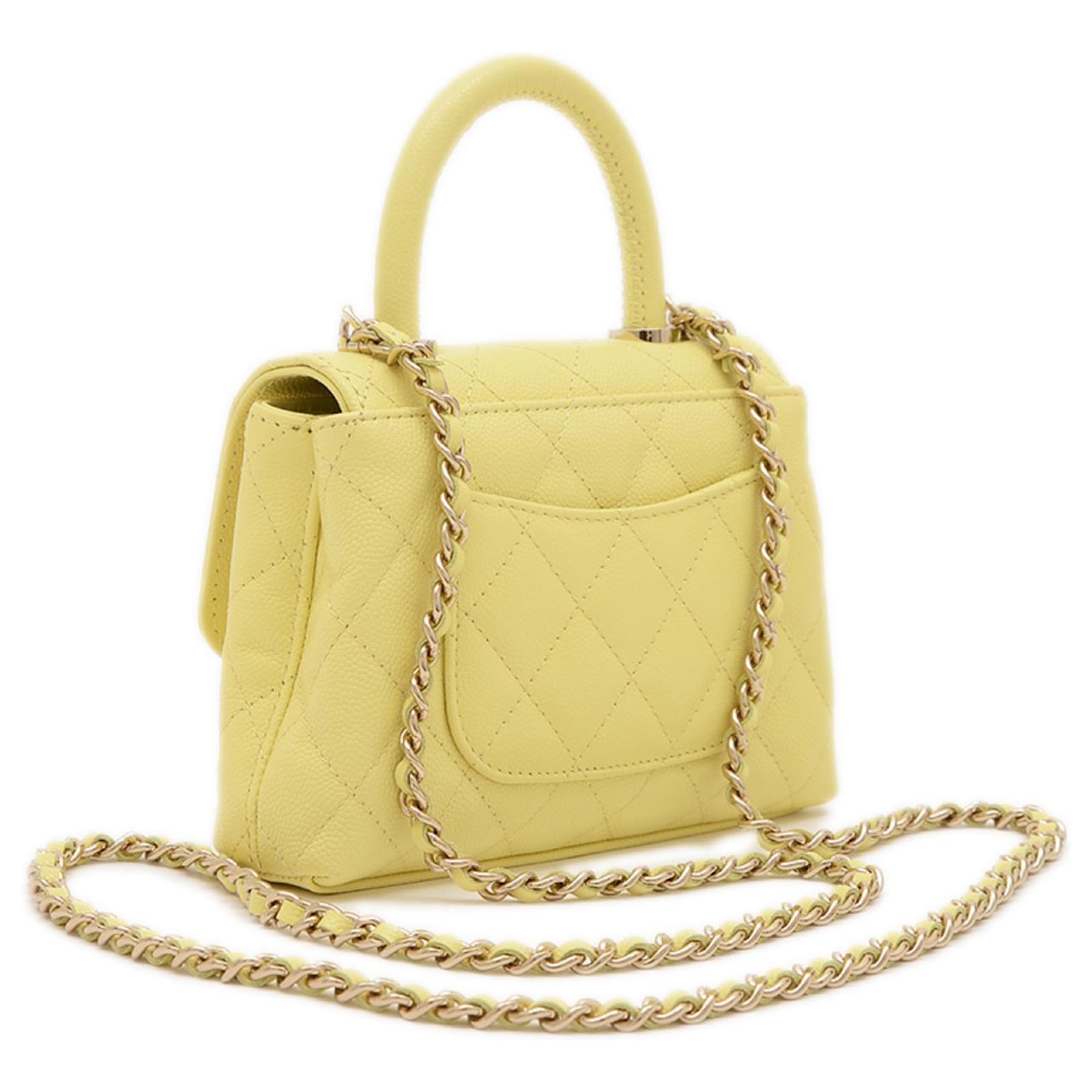 Chanel Coco Handle Extra Mini 2WAY Bag Yellow ref.2209003 - Joli Closet