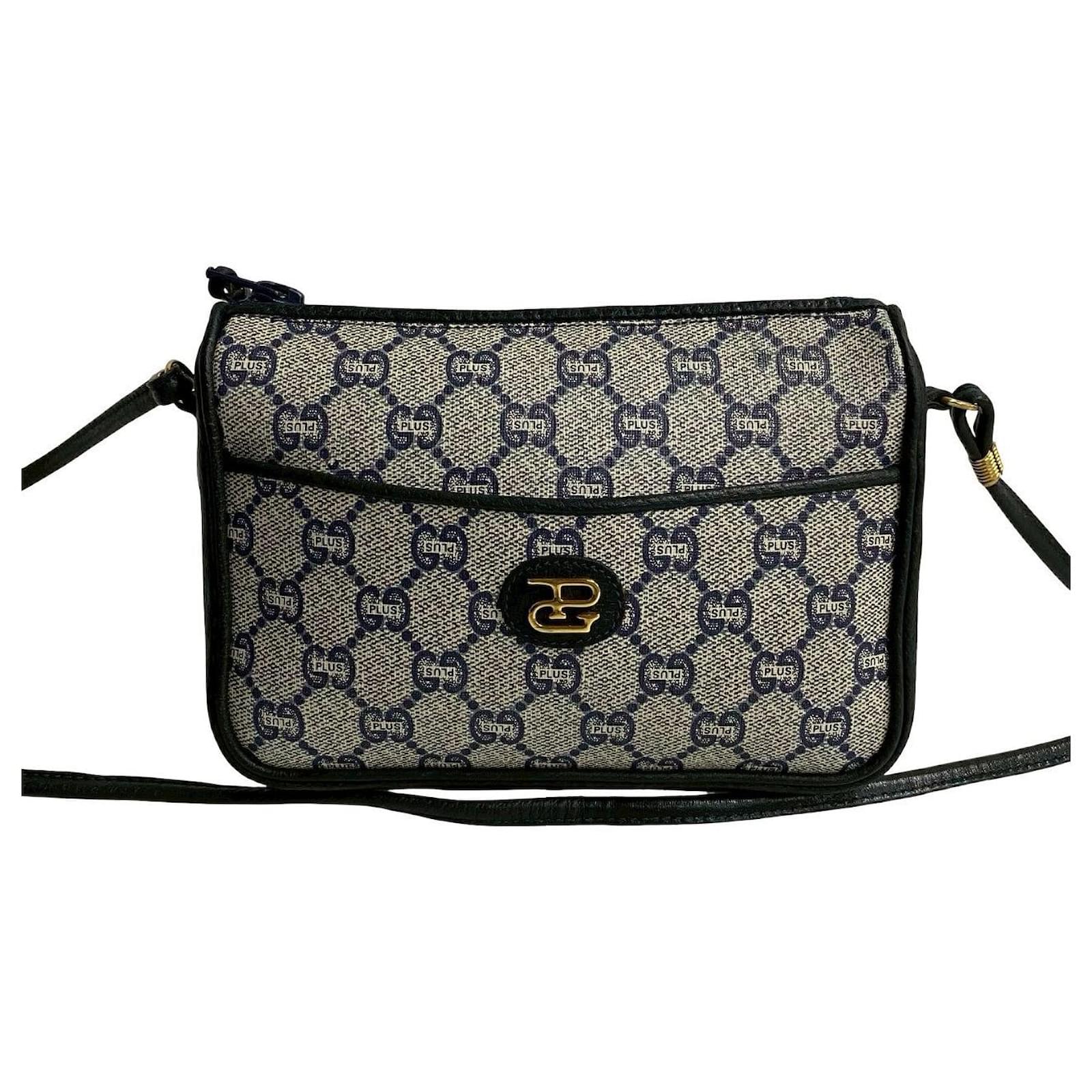Gucci Old Gucci Plus Leather PVC Shoulder Bag Blue ref.2216903 - Joli ...