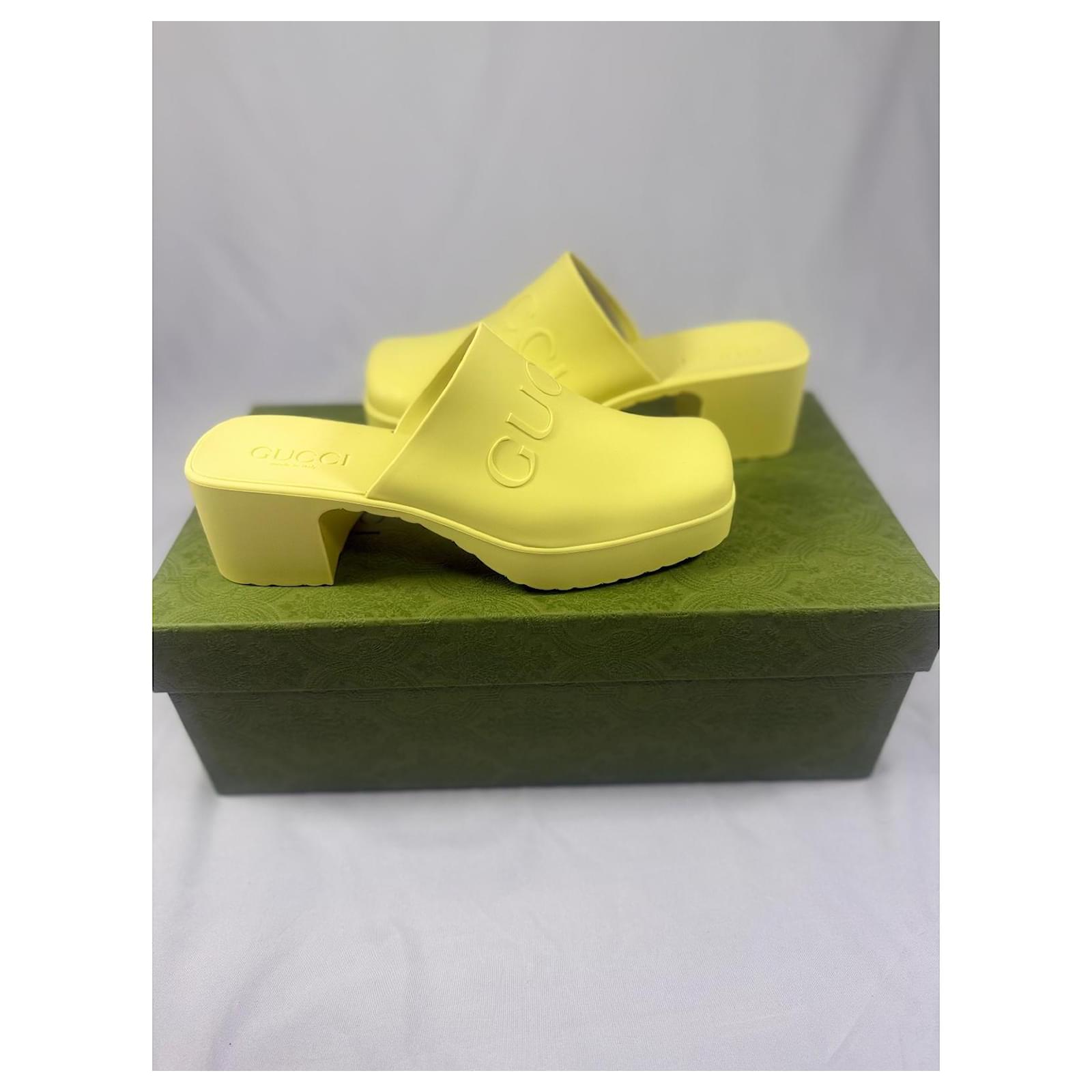 Gucci clogs Yellow Rubber ref.2223846 - Joli Closet