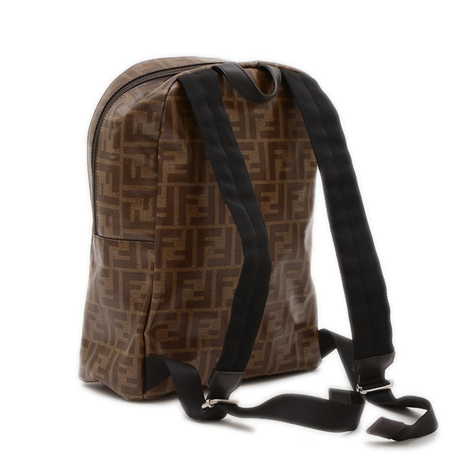 Fendi Monster Bugs Zucca Backpack Brown Leather ref.2253579 - Joli Closet