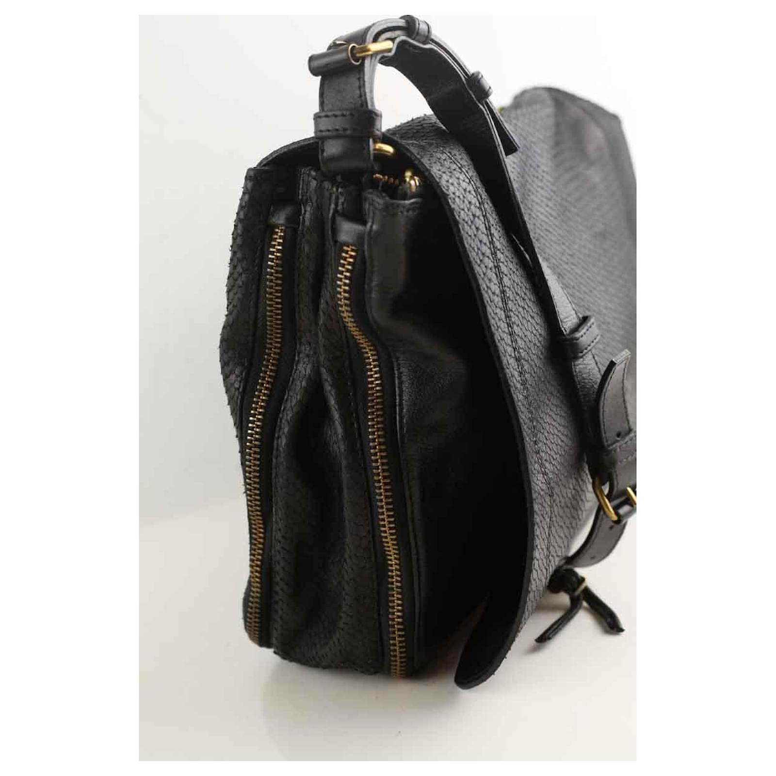 Jerome Dreyfuss Albert Black Leather Shoulder Bag ref.2256645 - Joli Closet