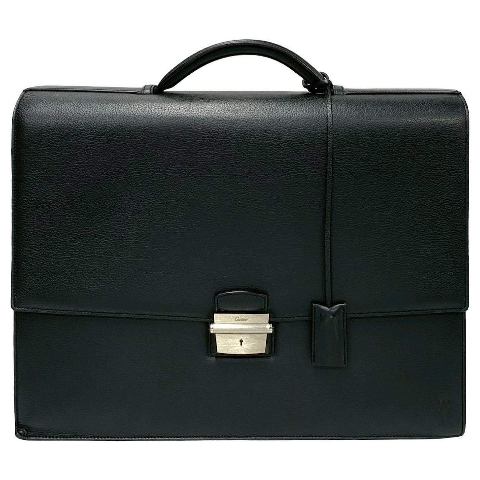 Cartier Pasha Leather Briefcase Black ref.2258539 - Joli Closet