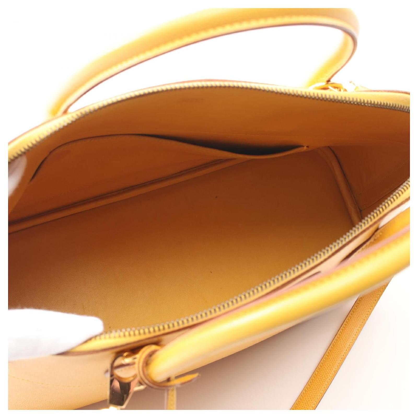 Hermès Hermes Chevre Bolide 35 2way Bag 27C Stamp Z (1996) Yellow ...