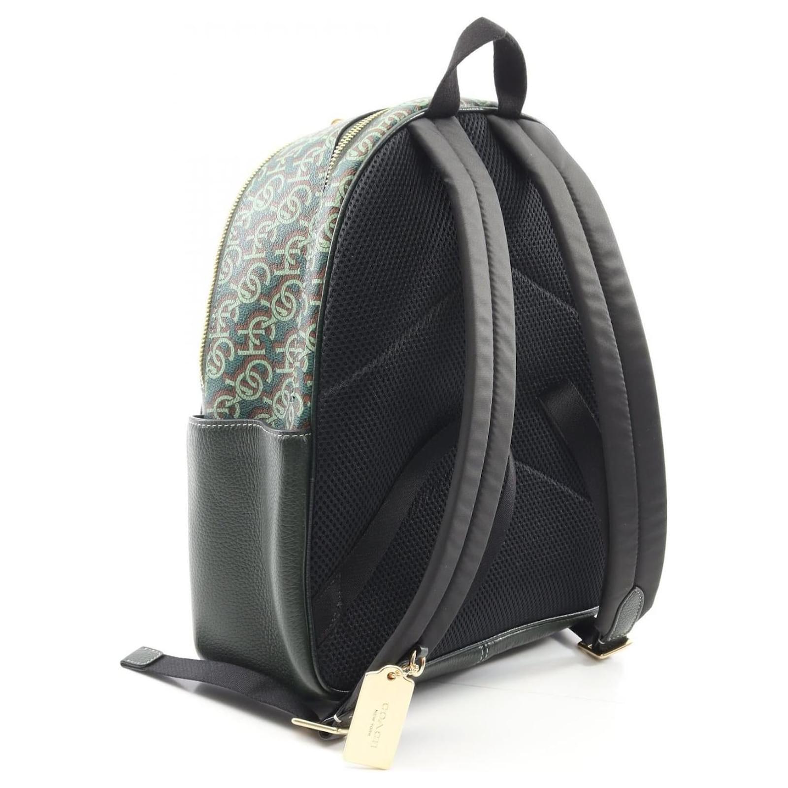 Coach Signature Monogram Backpack PVC Leather Green Cloth ref.2305623 ...