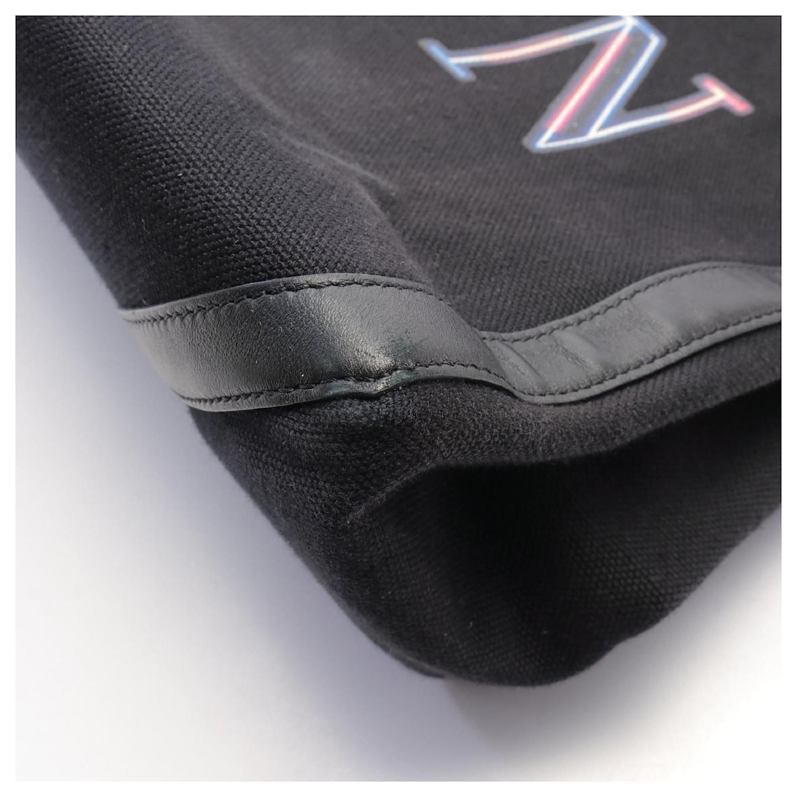 Valentino Garavani Valentino VLTN Canvas Leather Tote Bag Black ref ...