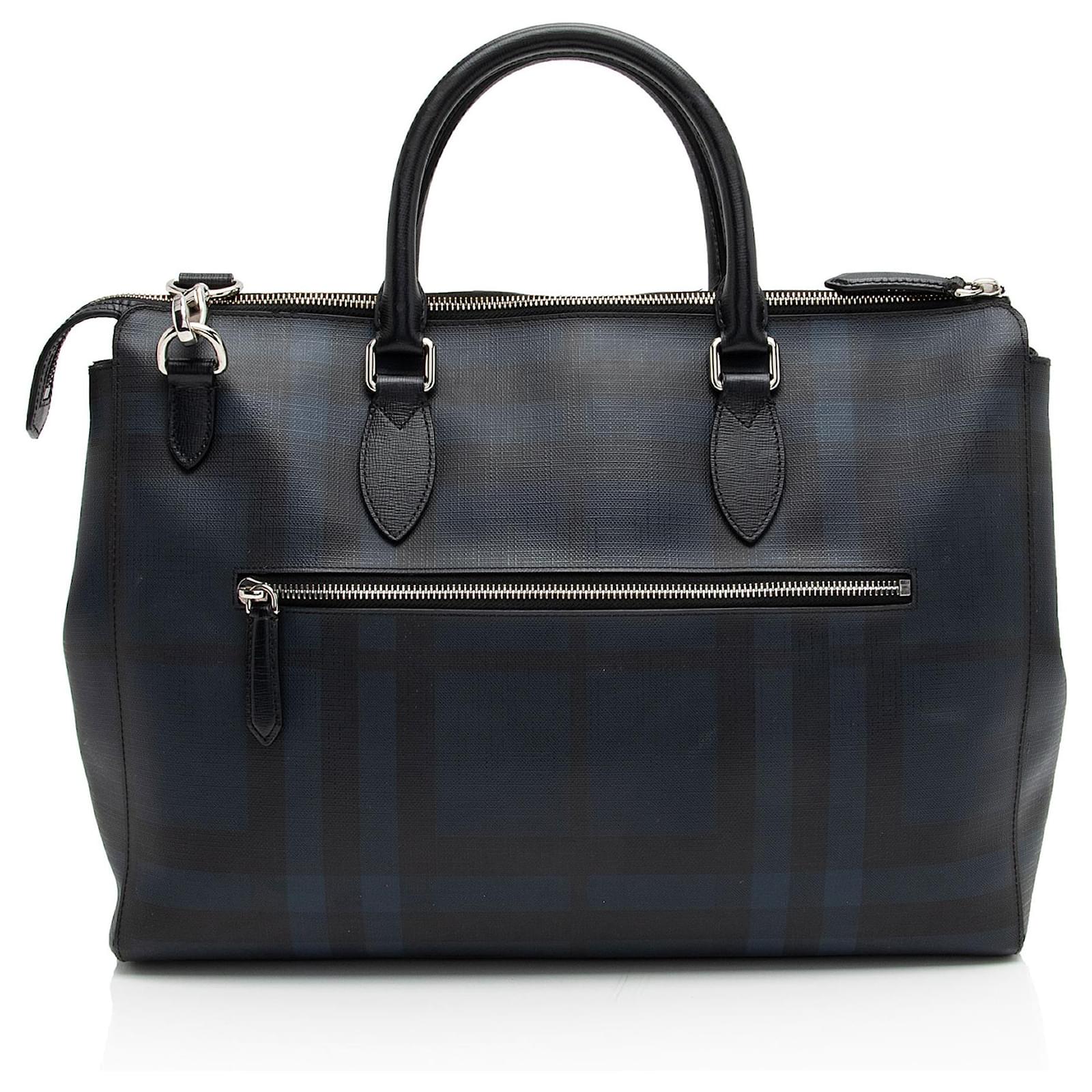 Burberry London Check Bermondsey Briefcase Black Leather ref.2317510 ...