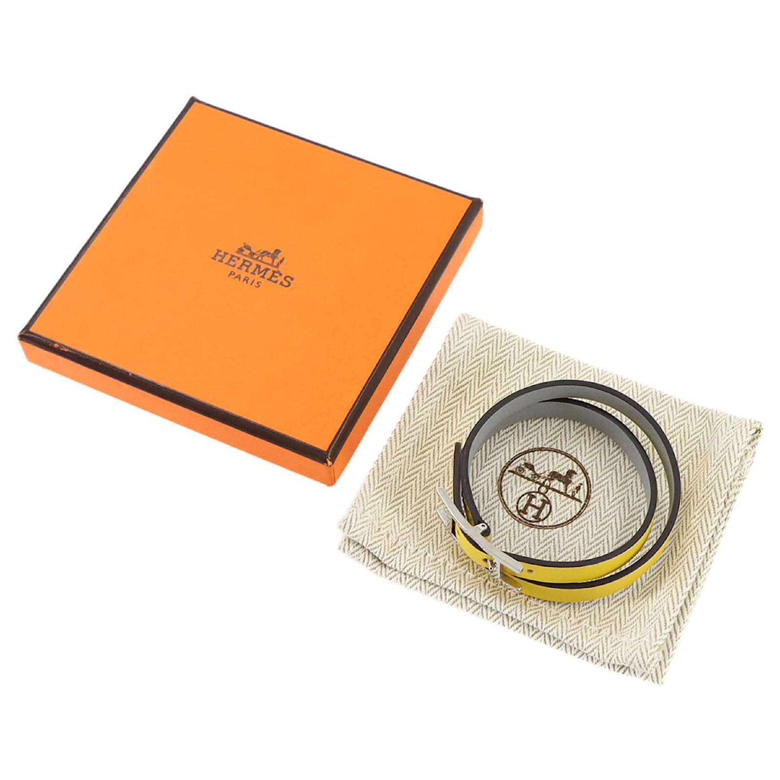 Hermès Hermes Be Hapi Double Tour Reversible Bracelet Leather ref ...