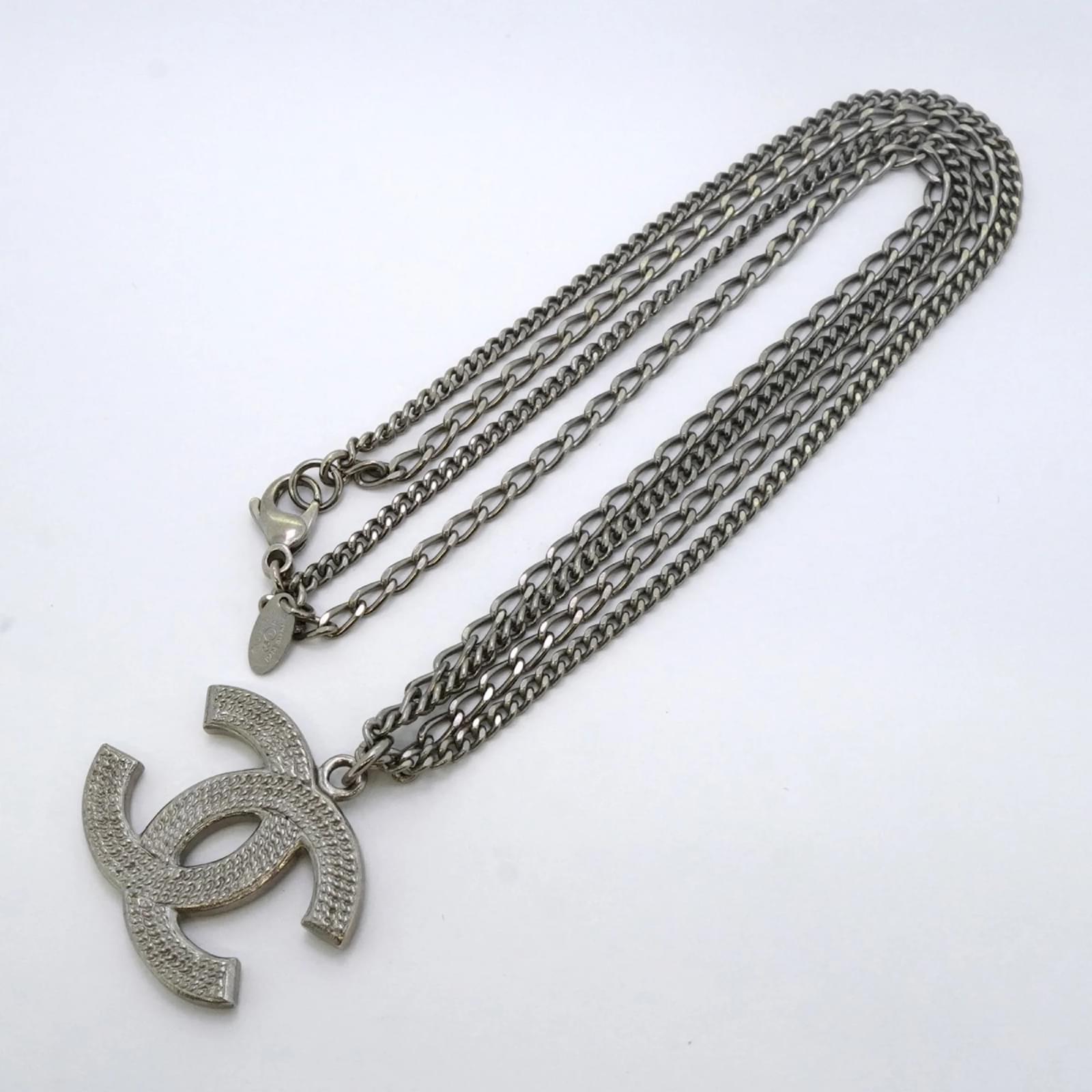Chanel Silver Necklace with Coco Mark Silvery Metal ref.2330939 - Joli ...