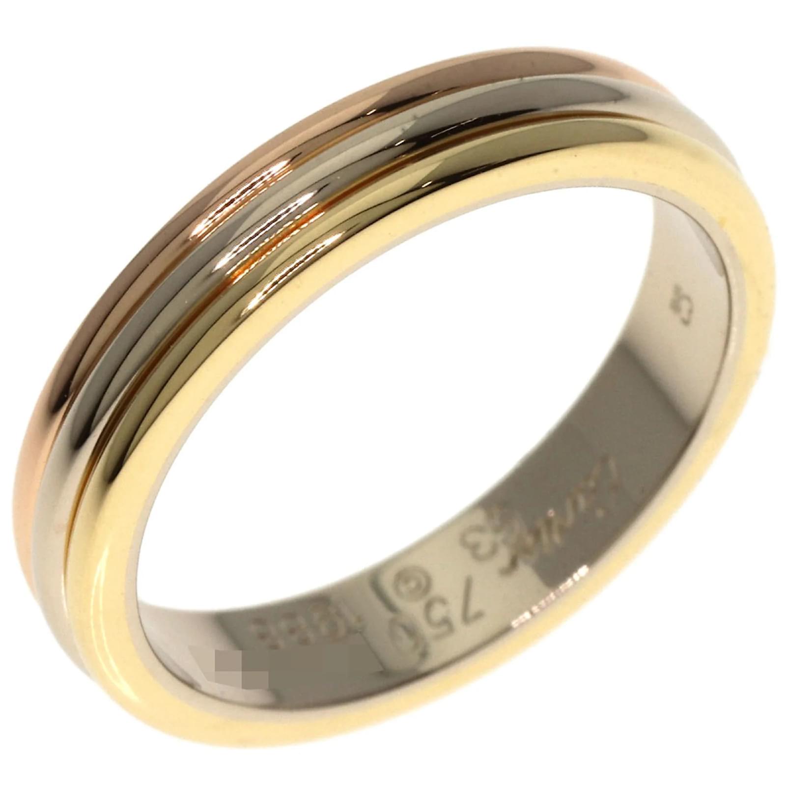 Cartier Three-Color Band Ring White gold Yellow gold ref.2356955 - Joli ...