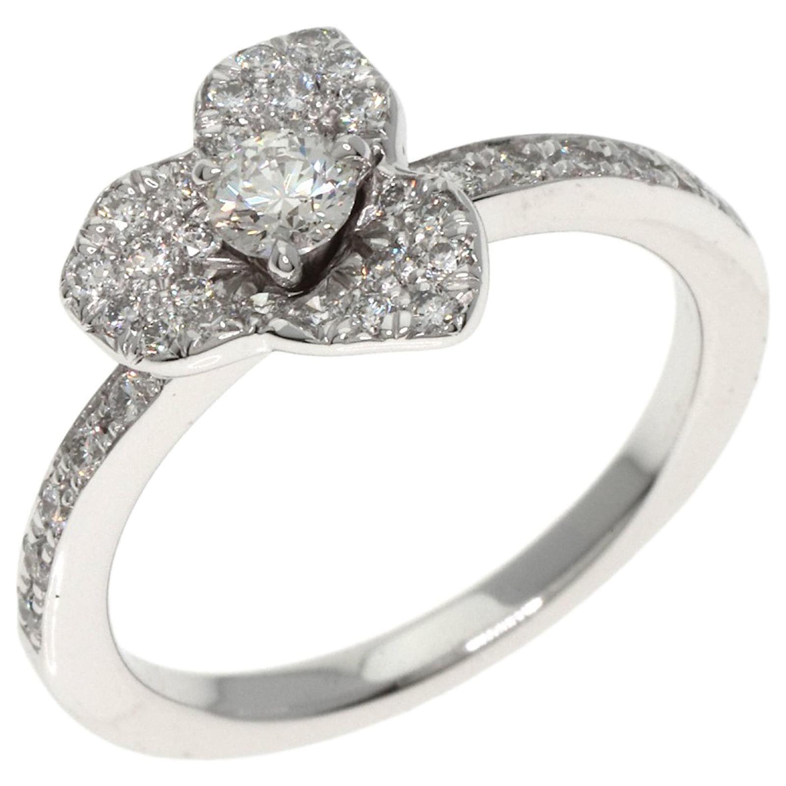 Piaget Flower Motif Diamond Ring in 18K White Gold ref.2358979 - Joli ...