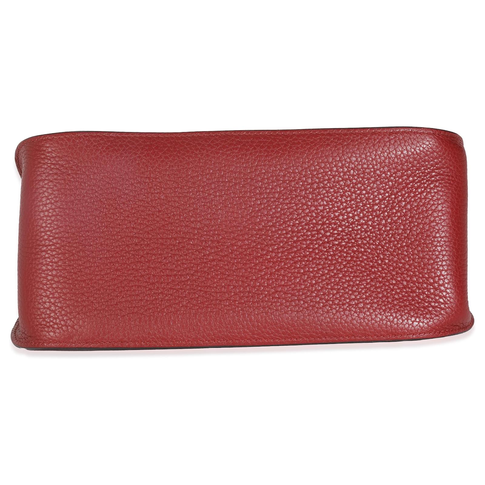 Hermès Rouge H Rouge Casaque Clemence Team Jypsiere 28 PHW Red Dark red ...