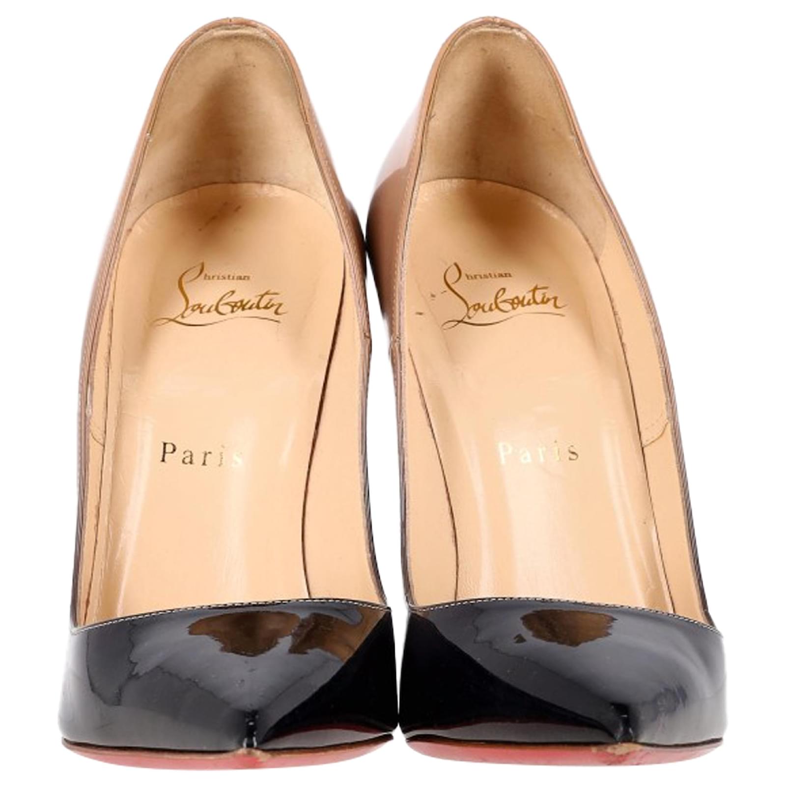Christian Louboutin So Kate Ombre Pumps in Nude and Black Patent ...