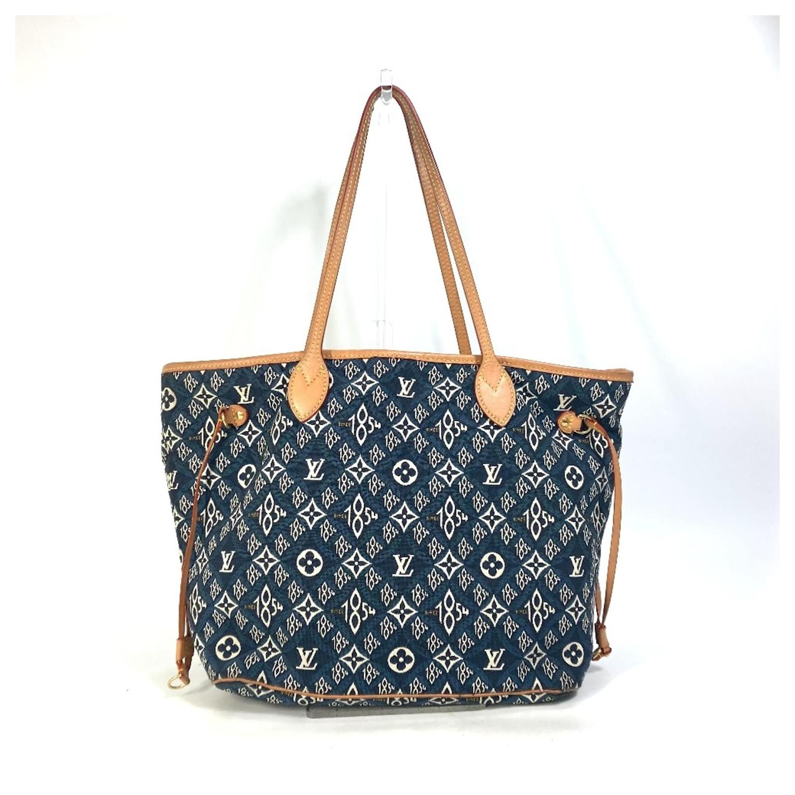 Louis Vuitton Neverfull MM Navy blue Cloth ref.2438870 - Joli Closet