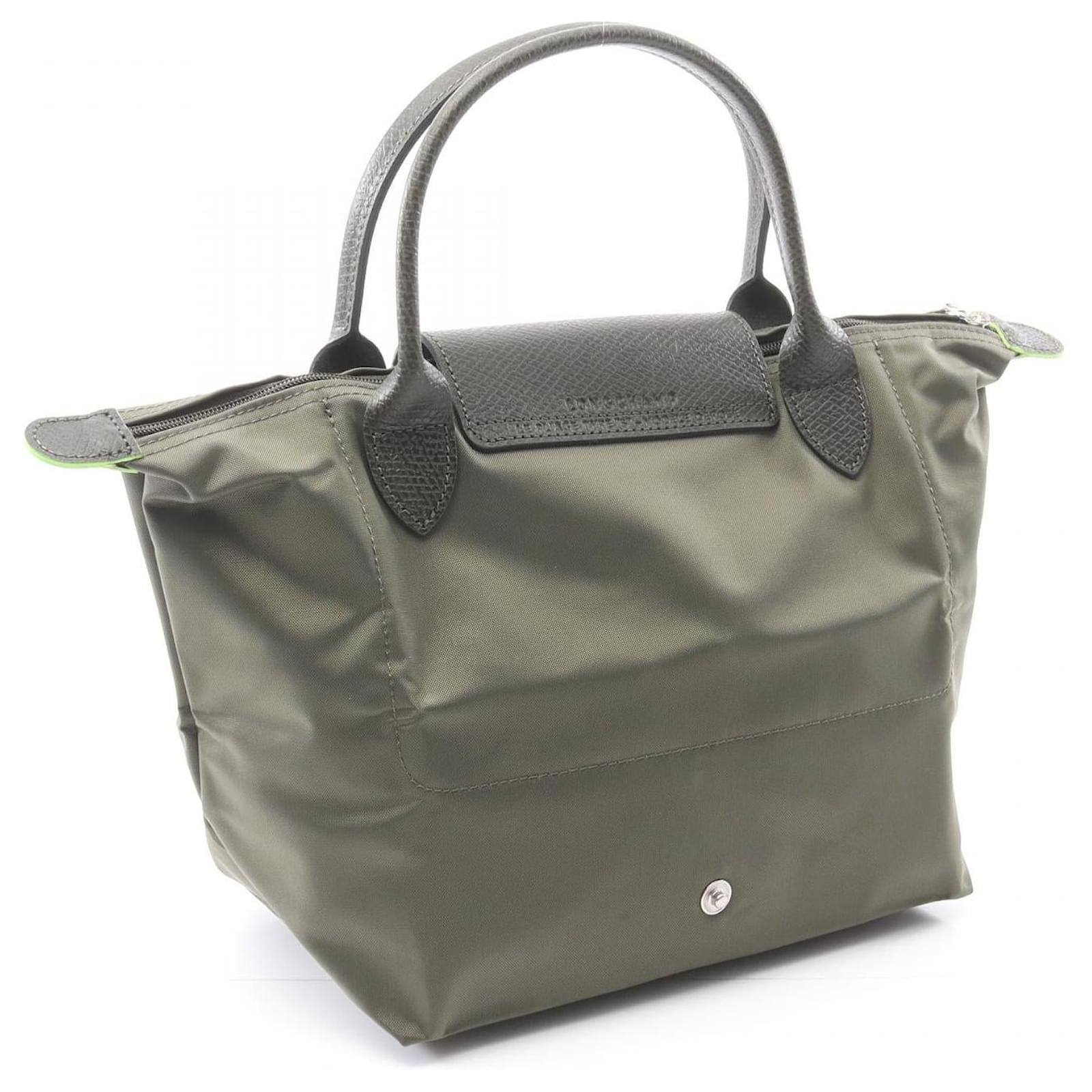 Sac tote en toile et cuir Le Pliage Green de Longchamp Vert ref.2448984 ...