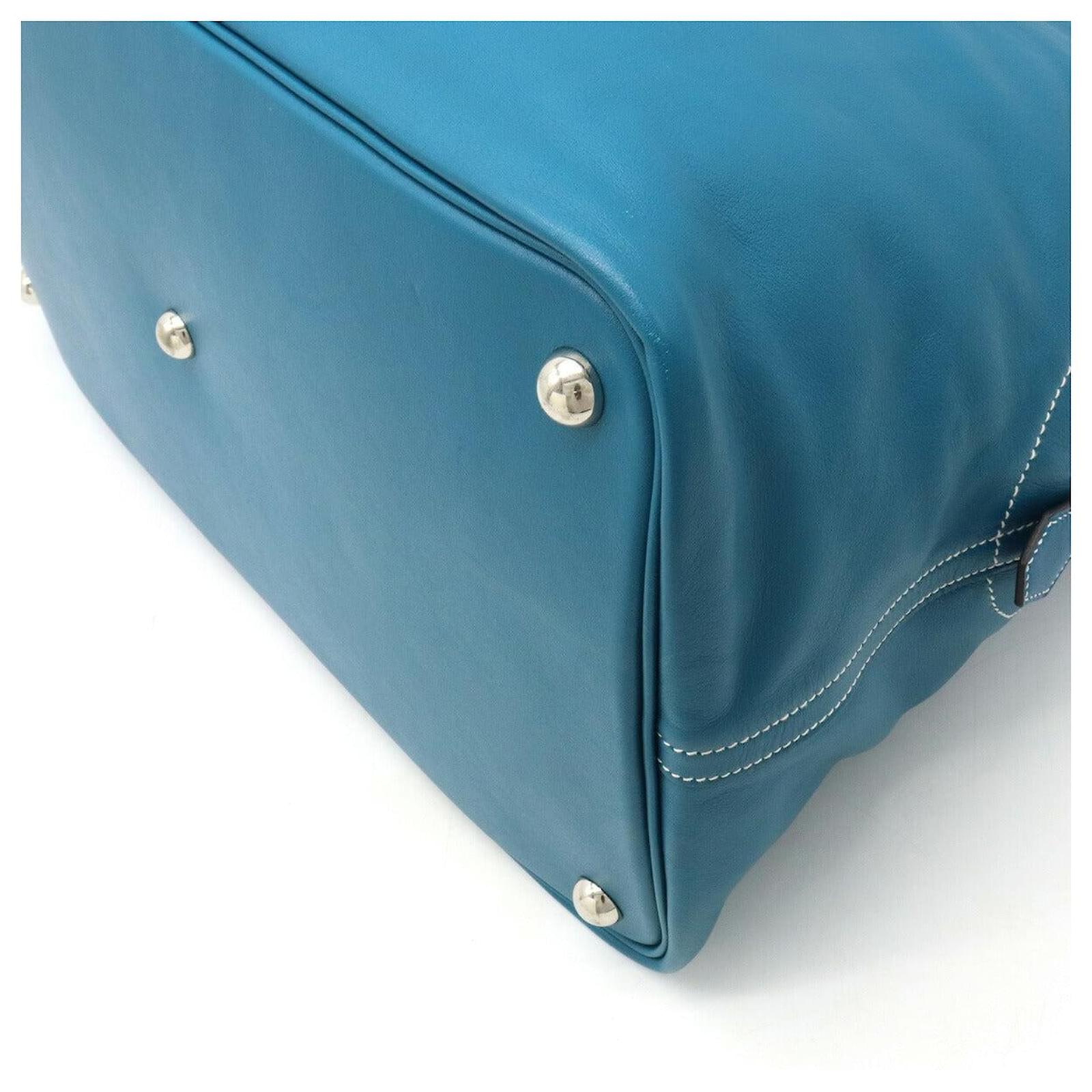 Hermès Hermes Bolide Relax 45 Boston Bag Blue Leather Pony-style ...