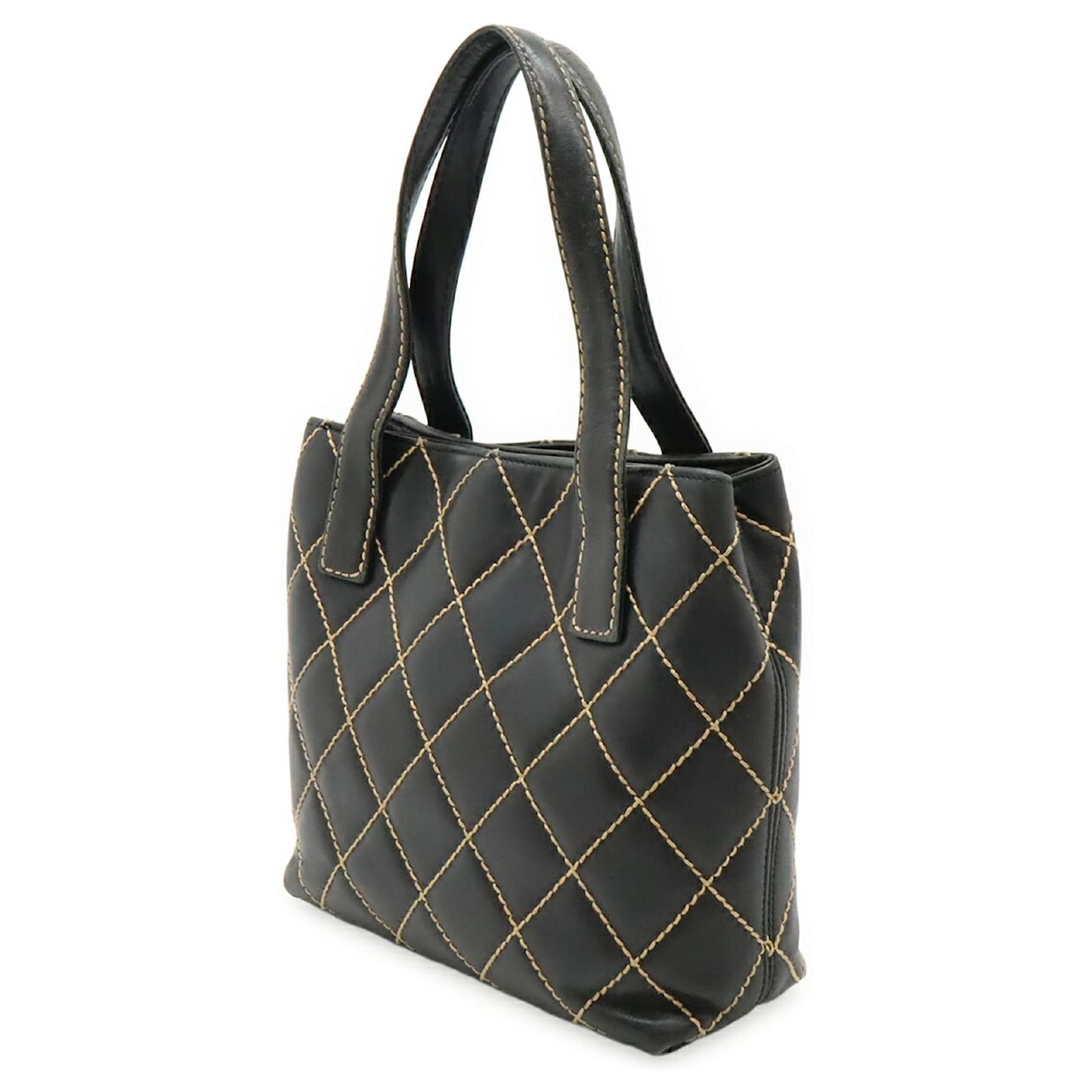 Chanel Wild Stitch Coco Mark Tote Bag Black Leather ref.2451323 - Joli ...