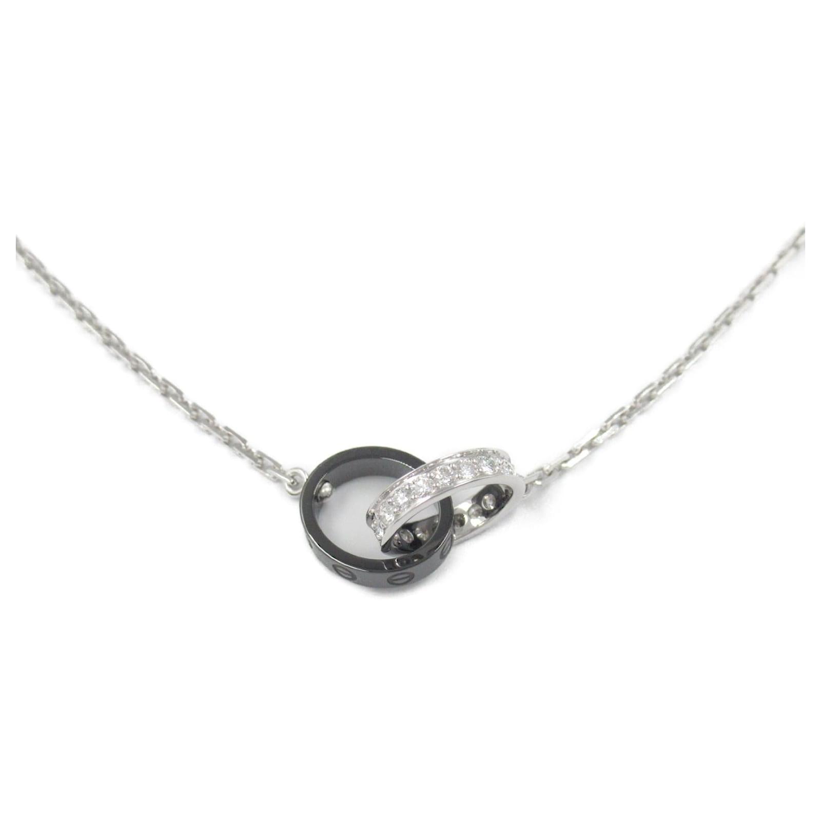 Cartier Baby Love Au750 Ceramic Diamond Necklace Metal ref.2455092 ...