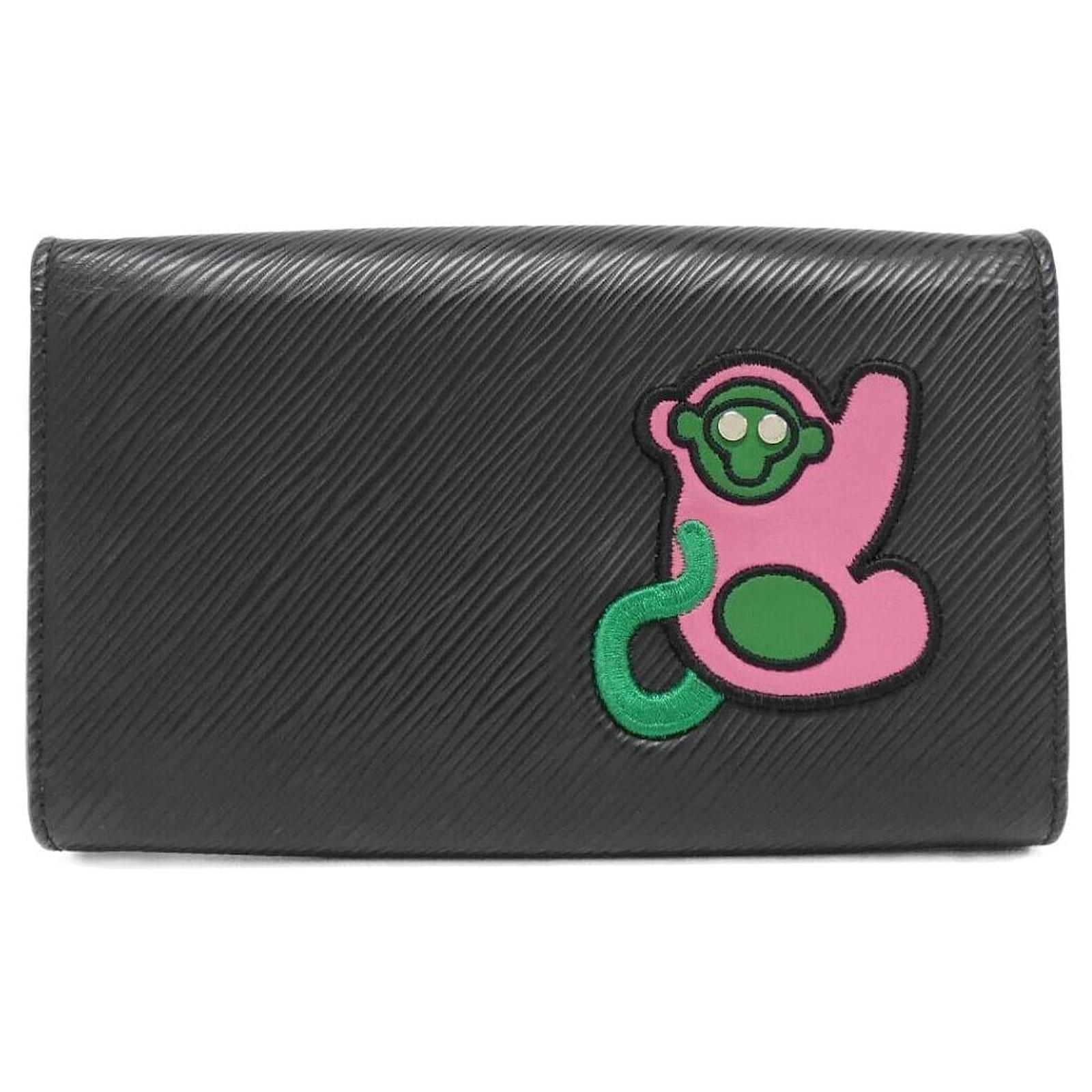 Louis Vuitton LV Stories Epi Chain Wallet Black Leather ref.2465901 ...